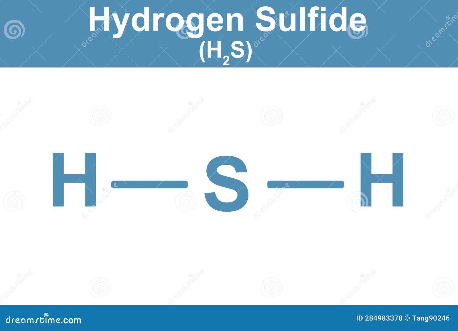 Hydrogen Sulfide Molecule, Chalcogen-hydride Gas Molecular Structure ...