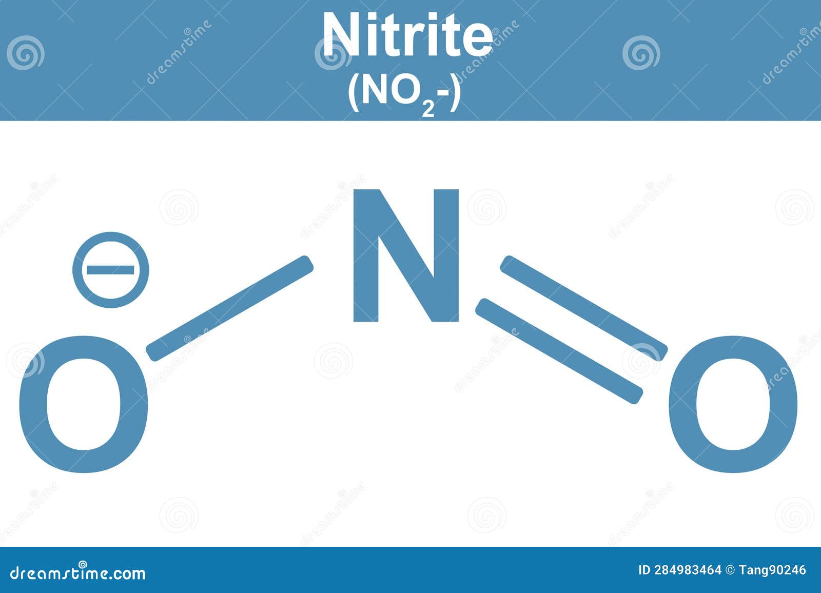 Chemistry Illustration of Nitrite Blue Stock Illustration ...