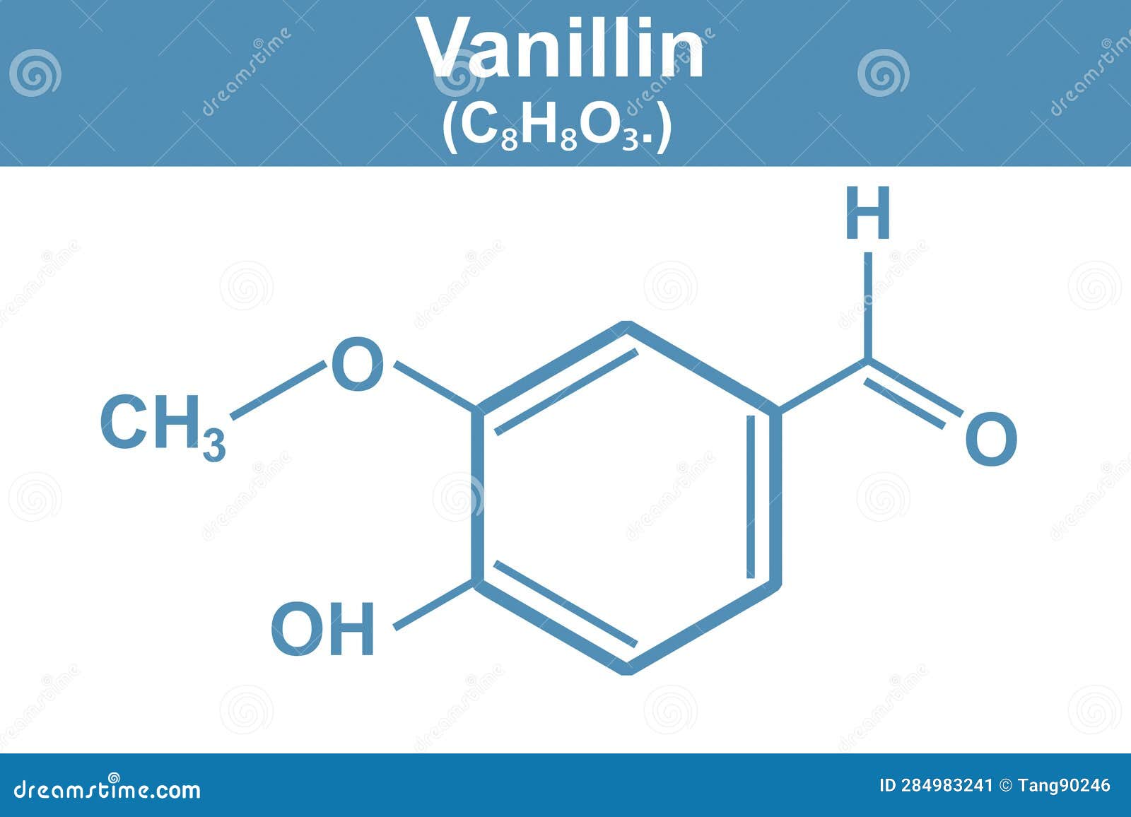 Vanillin Structural Formula Cartoon Vector | CartoonDealer.com #22720535