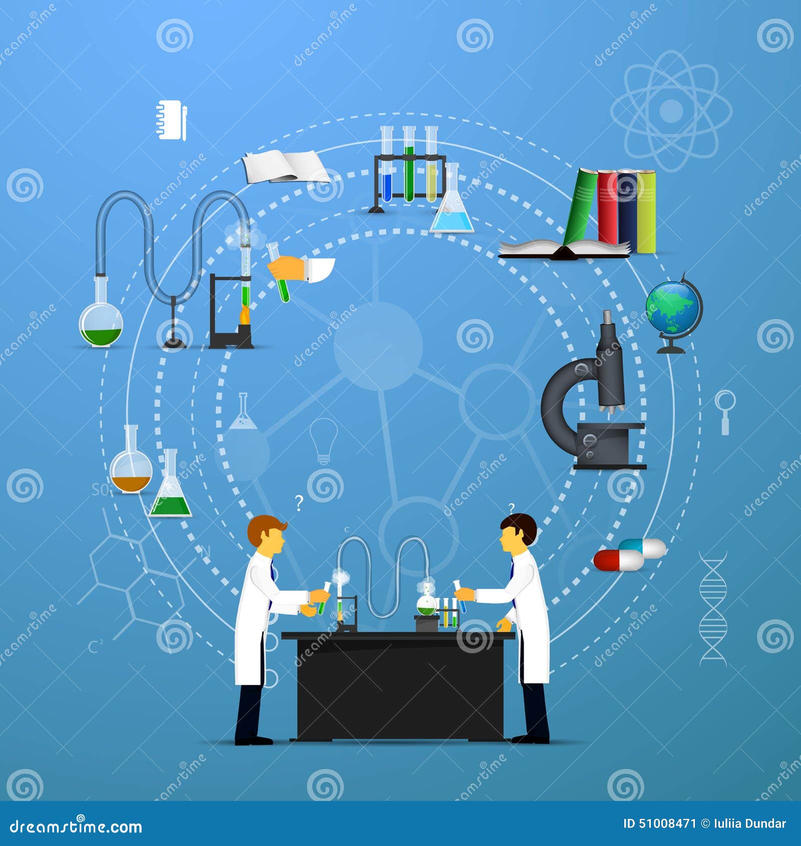 Chemistry infographic stock illustration. Illustration of glass - 51008471