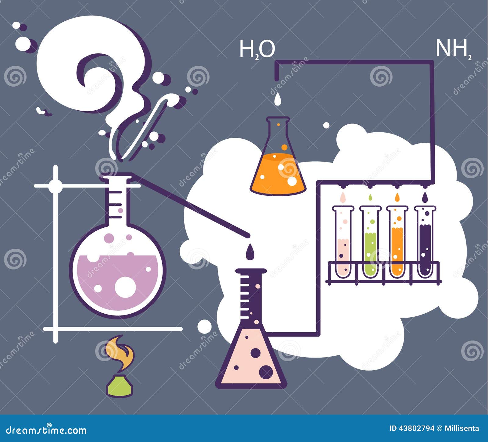 Chemistry Infographic Laboratory Stock Vector - Illustration of ...
