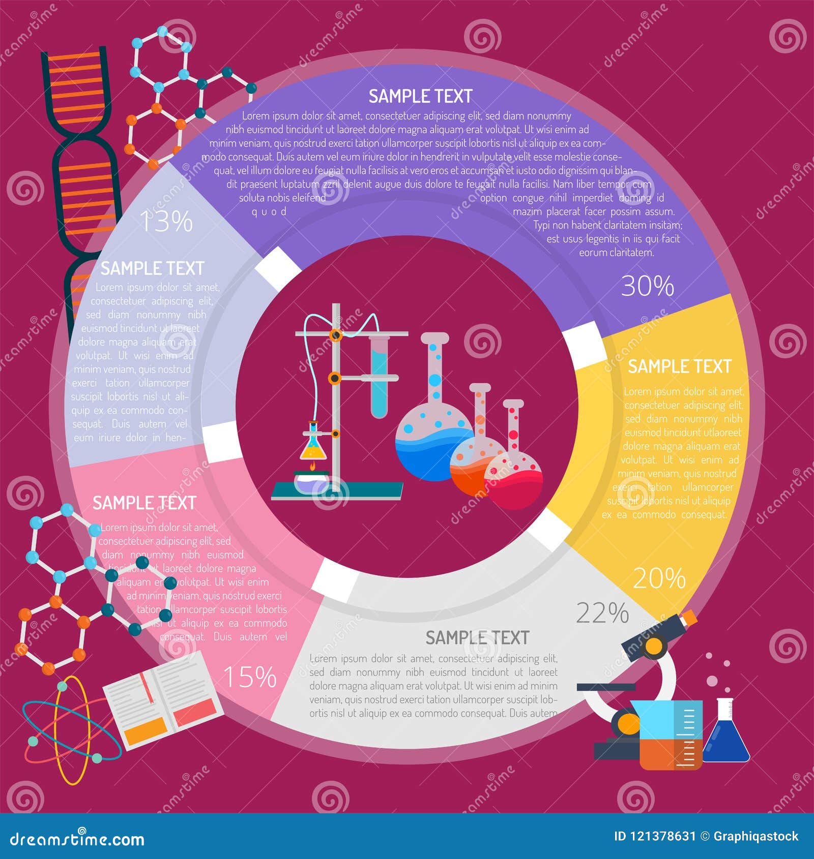 Chemistry Infographic stock vector. Illustration of vector - 121378631