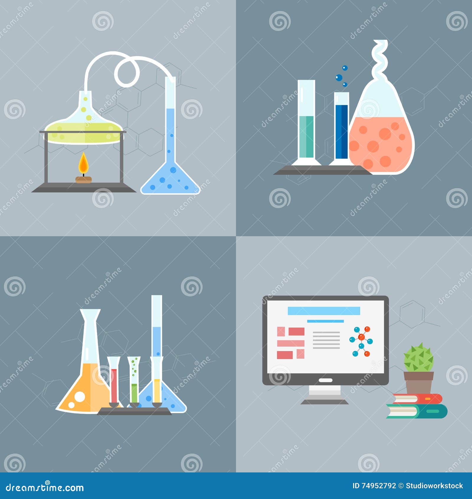 Chemistry Infographics Charts Vector Illustration | CartoonDealer.com ...