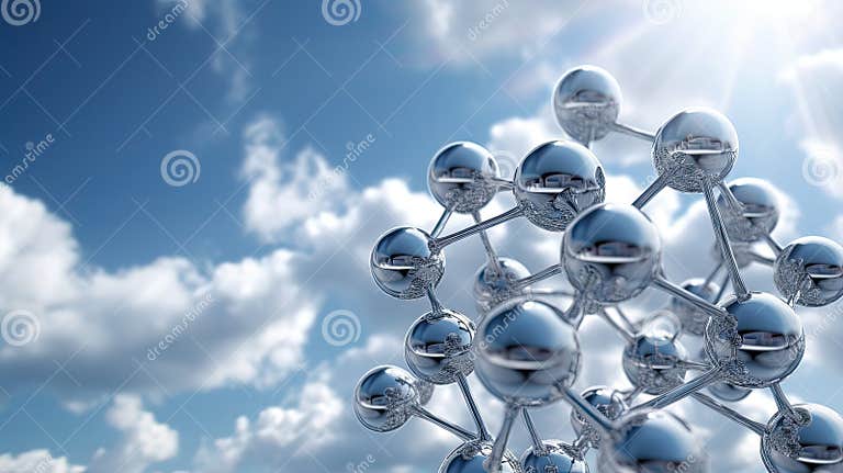 Chemistry iron molecule stock illustration. Illustration of clad ...