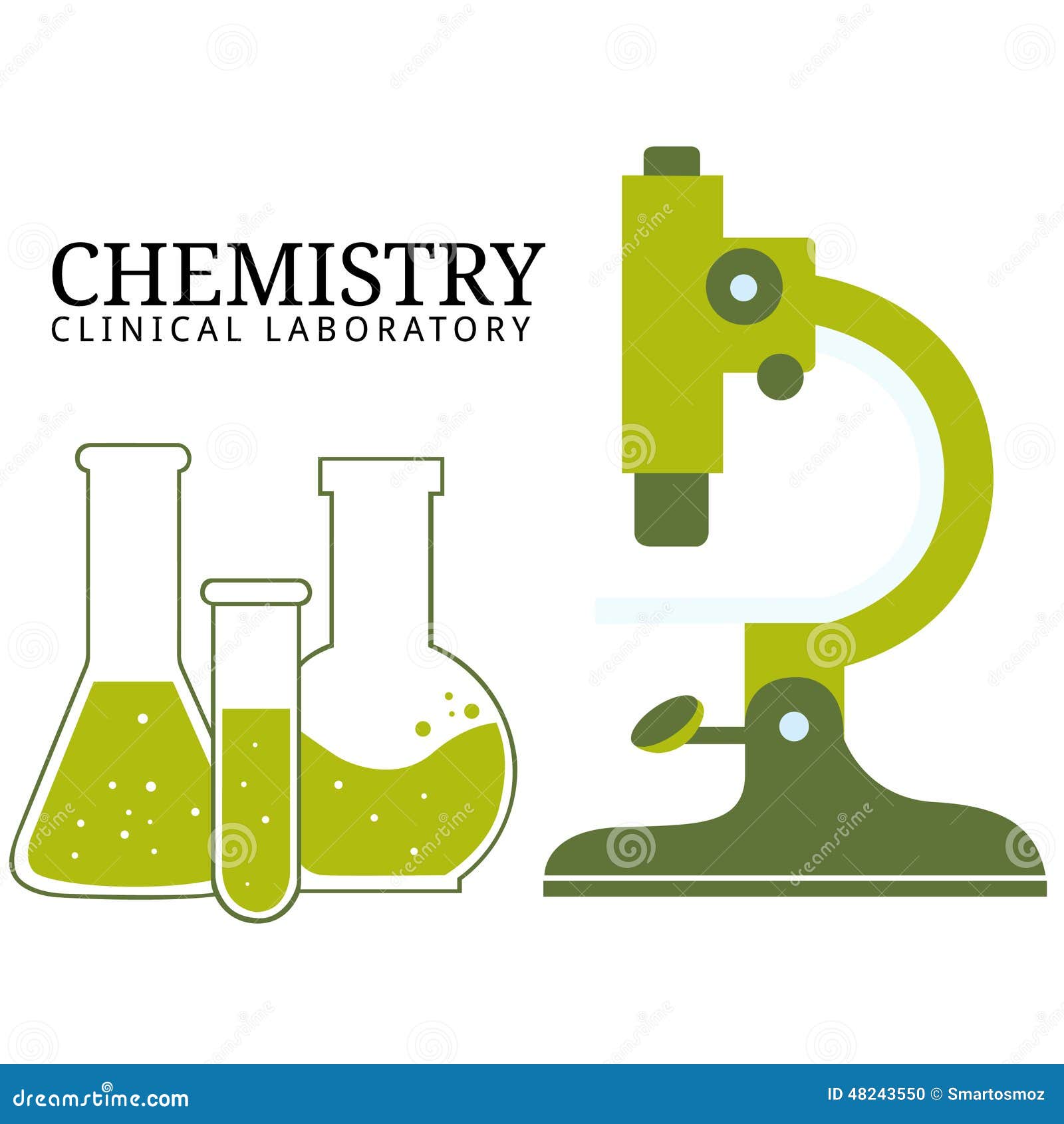 Chemistry Lab Elements stock vector. Illustration of microscope - 48243550