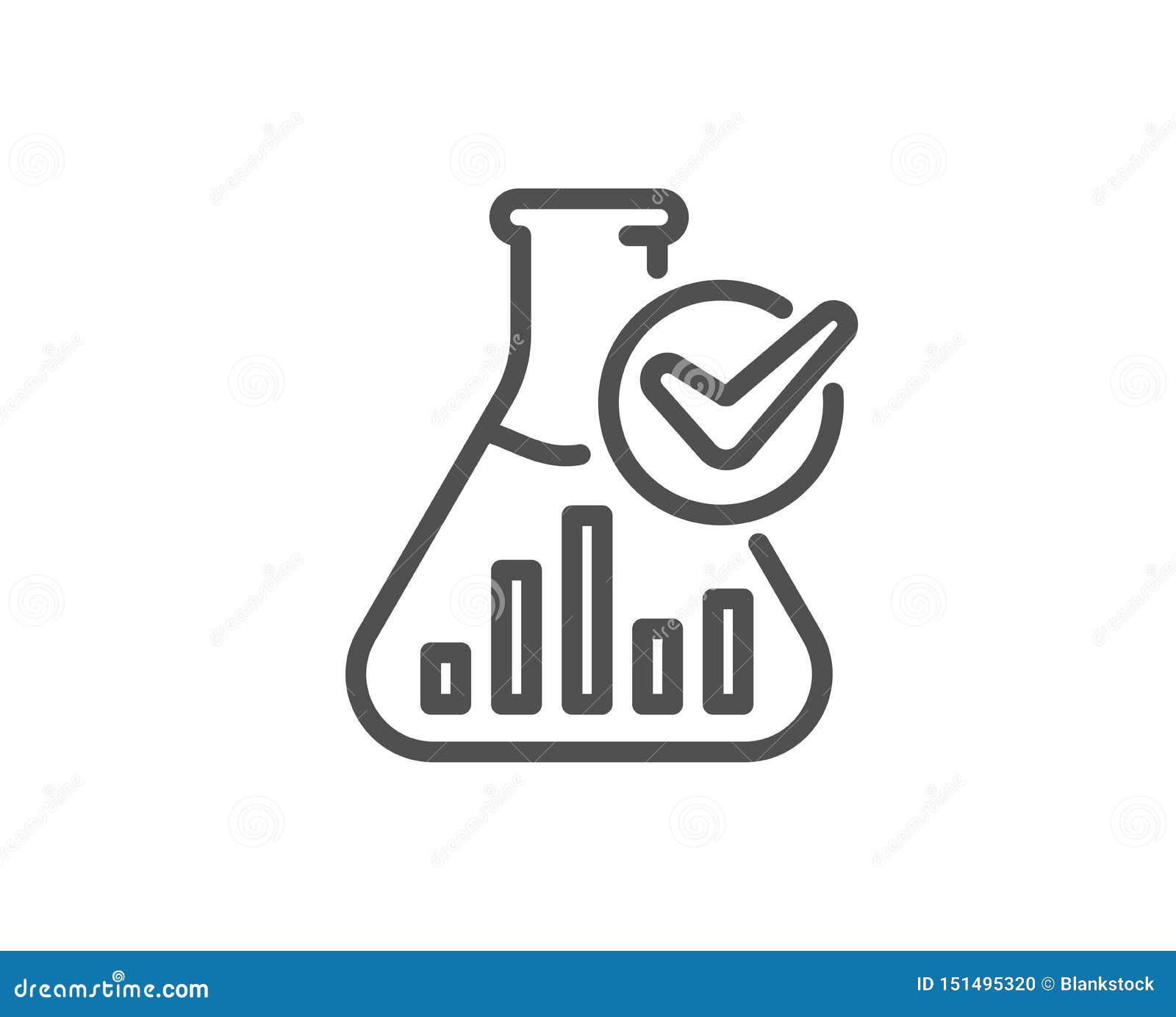 Chemistry Lab Line Icon. Laboratory Flask Sign. Analysis. Vector ...