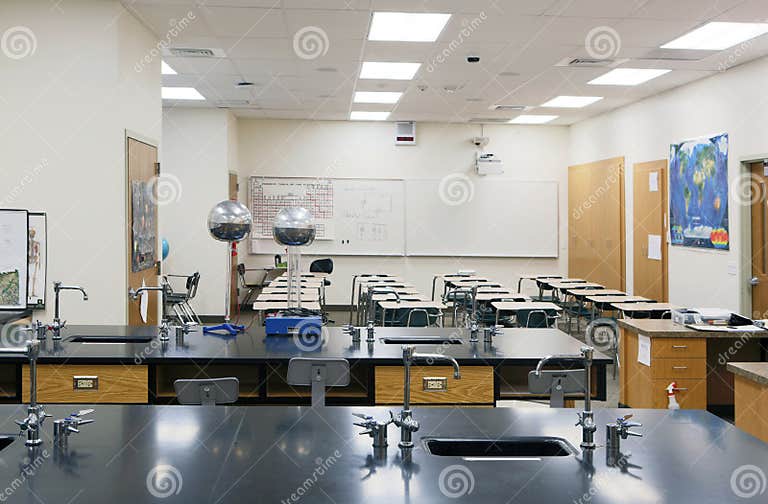Chemistry Lab in a Modern High School Science Classroom Stock Image ... Chemistry Lab in a Modern High School Science Classroom Stock Image ...