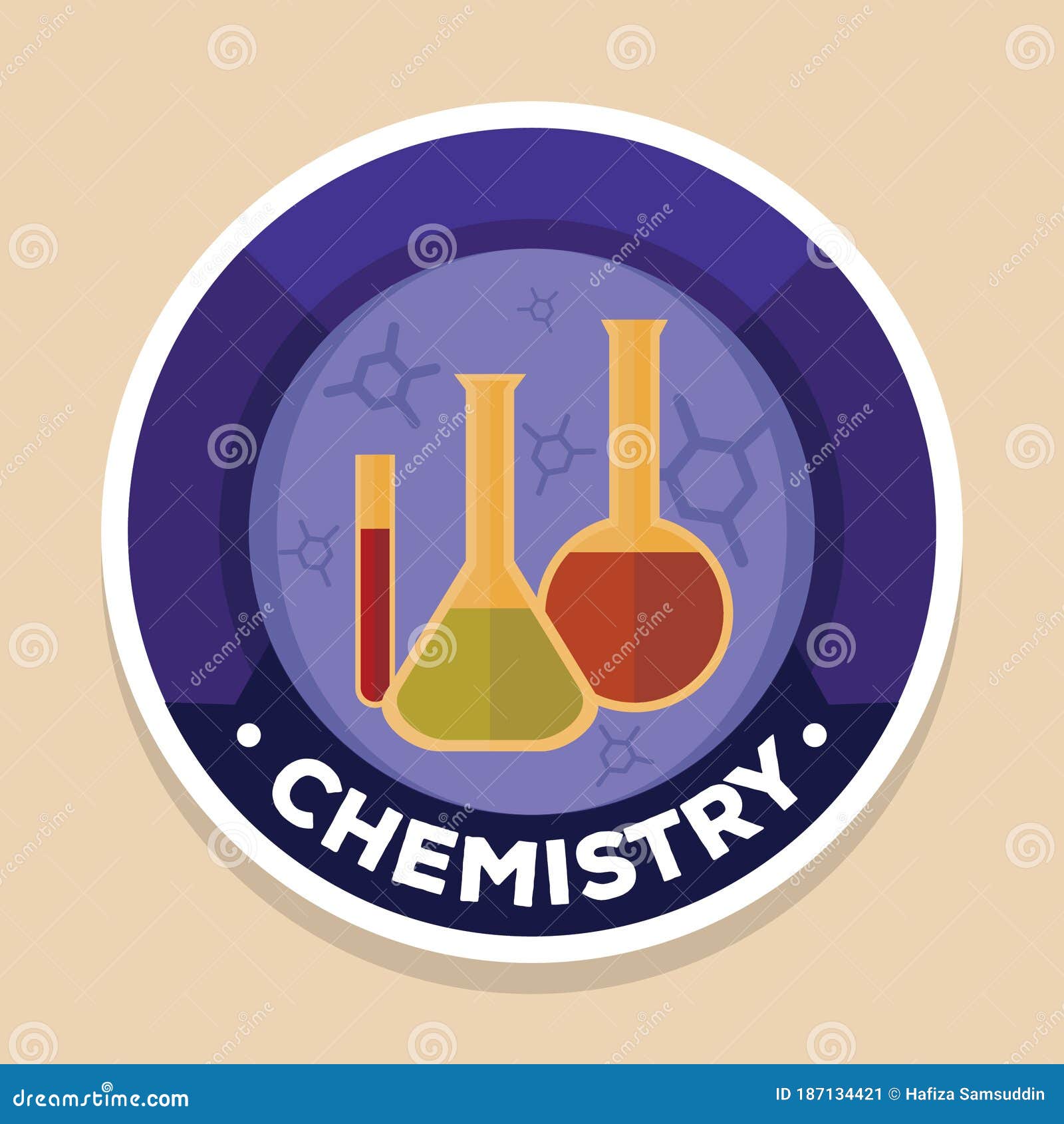 Chemistry Label. Vector Illustration Decorative Design Stock Vector ...