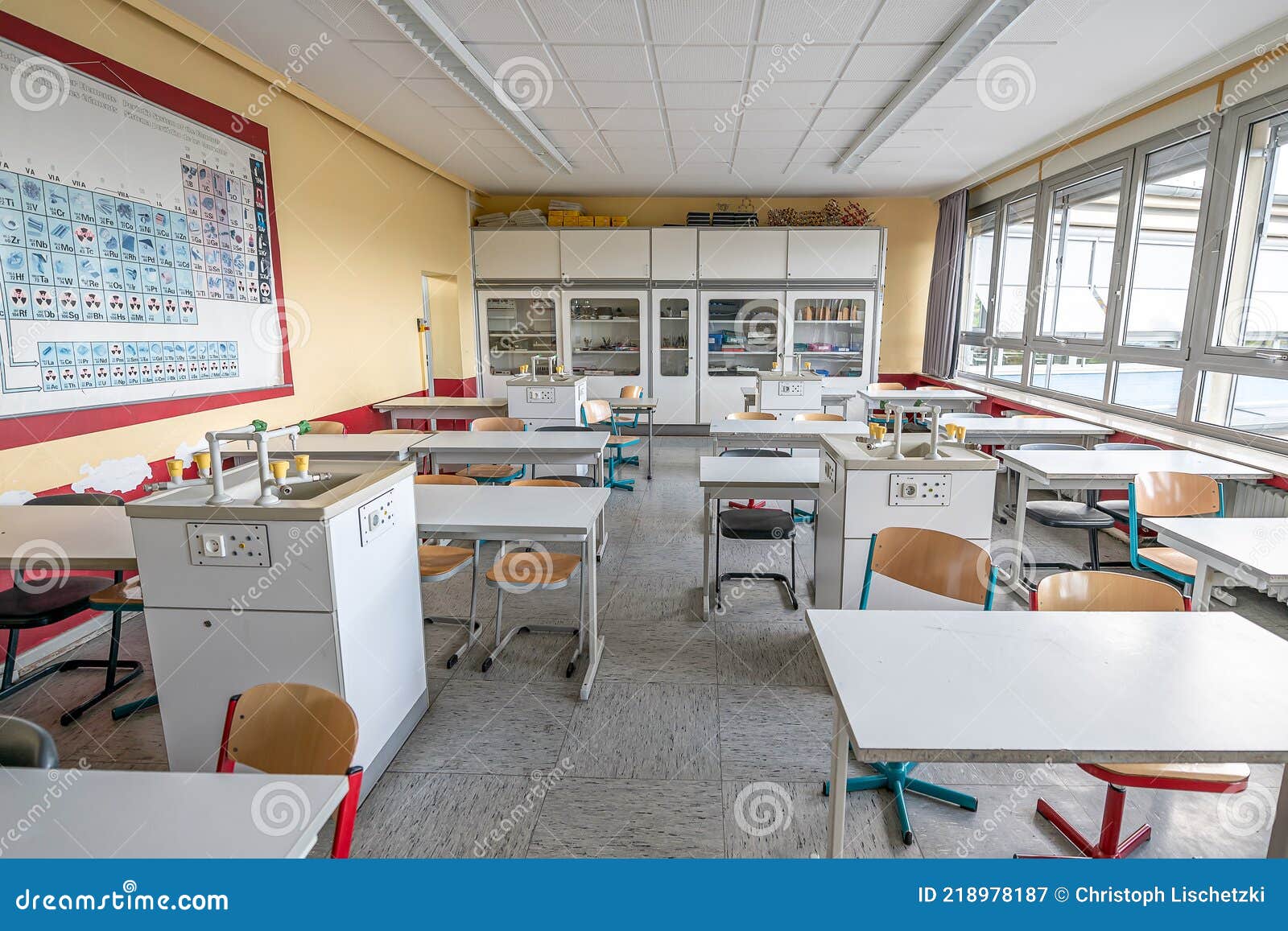 Chemistry Laboratories In Science Classroom Interior Of University