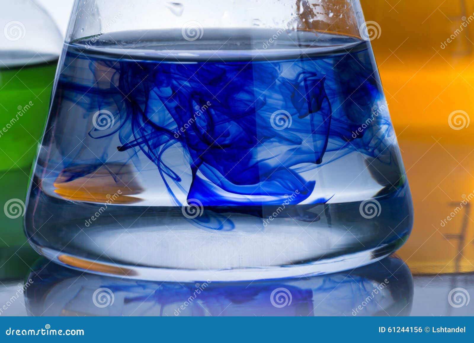 Chemistry Laboratory Equipment and Blue Drop Stock Photo - Image of ...