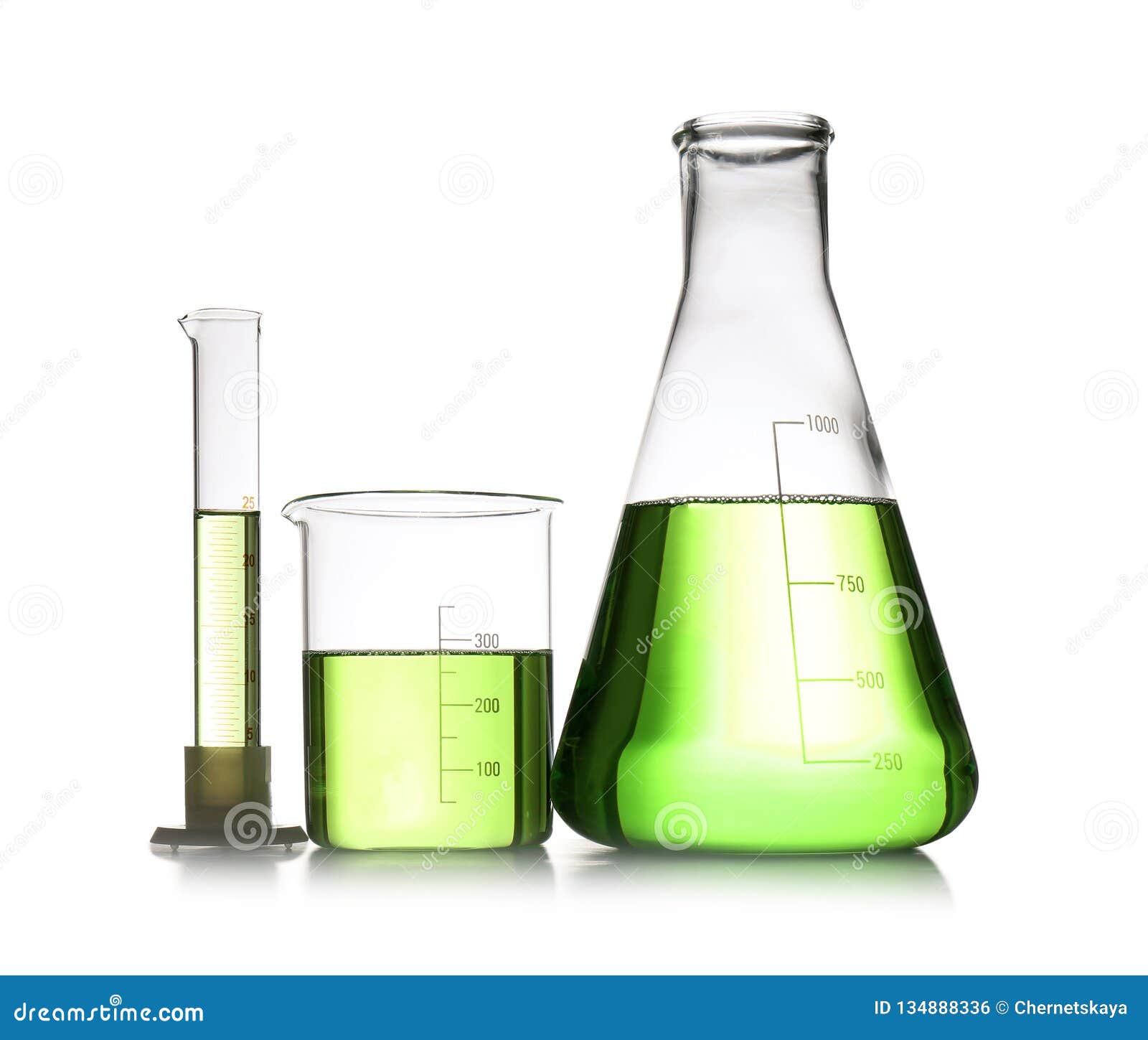 Chemistry Laboratory Glassware with Samples Stock Photo - Image of ...