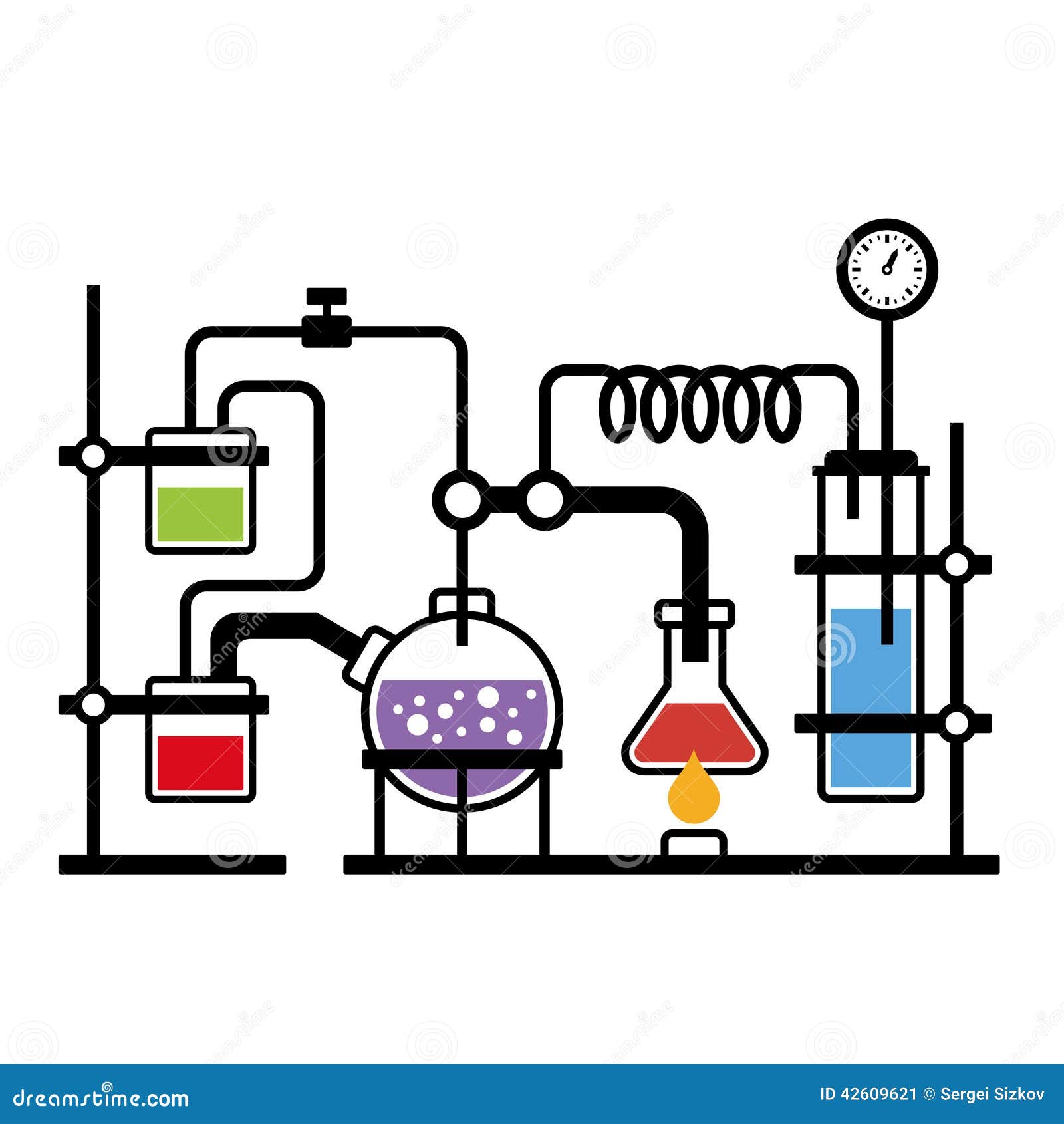 Chemistry Laboratory Infographic Stock Vector - Image: 42609621