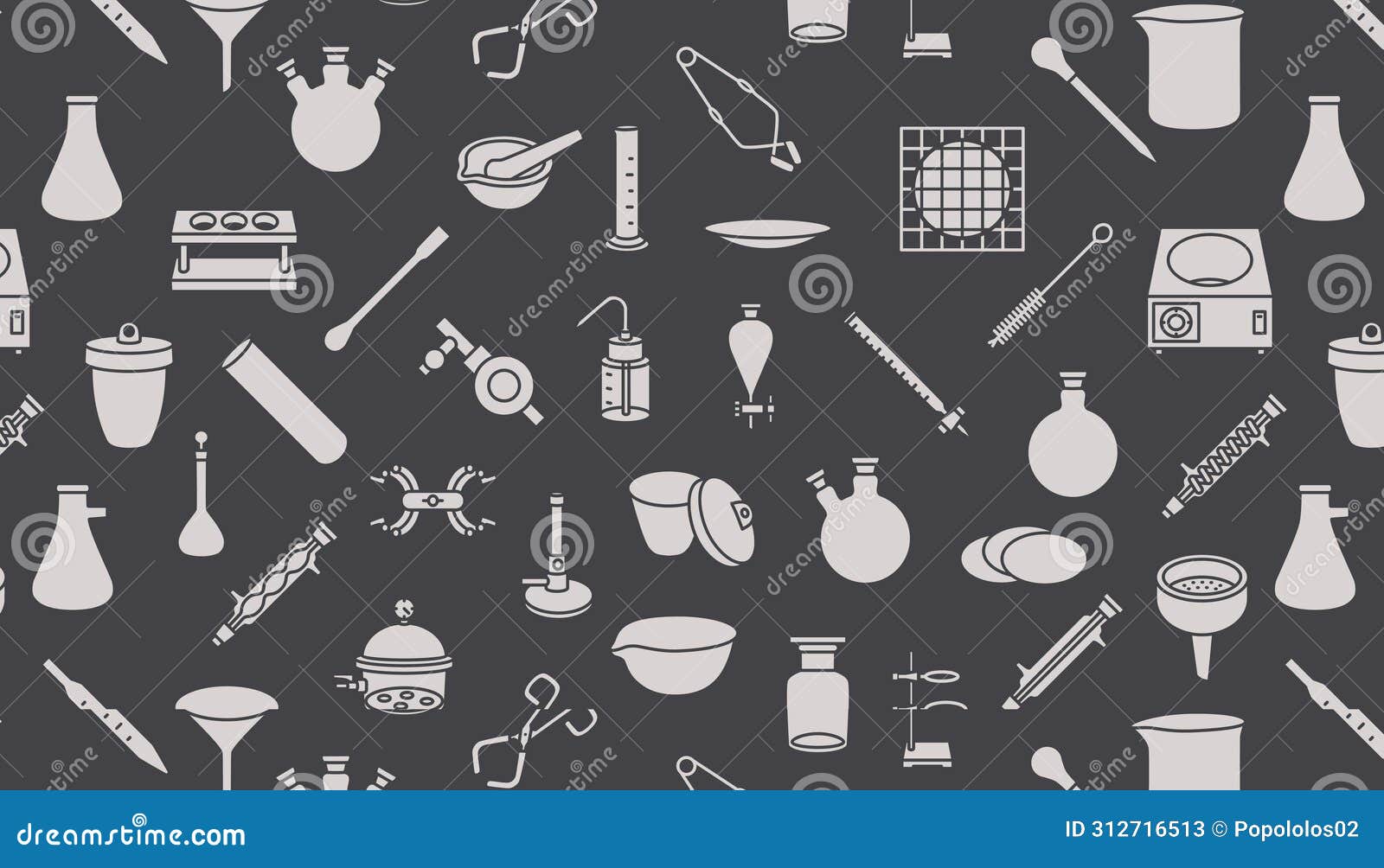 Chemistry and Laboratory Seamless Pattern. Stock Vector - Illustration ...