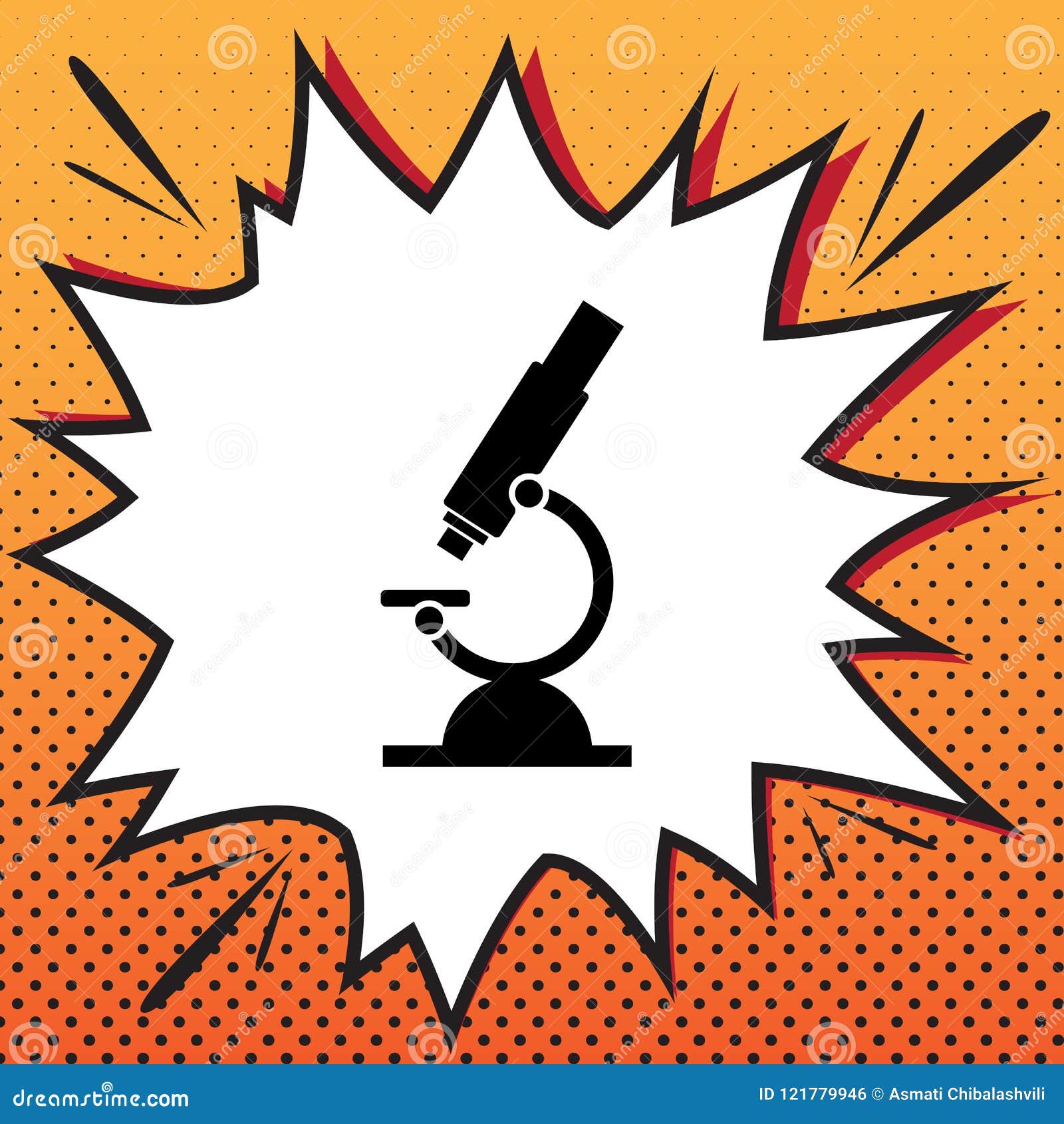 Microscope Comics Icon Stock Photo | CartoonDealer.com #125335746