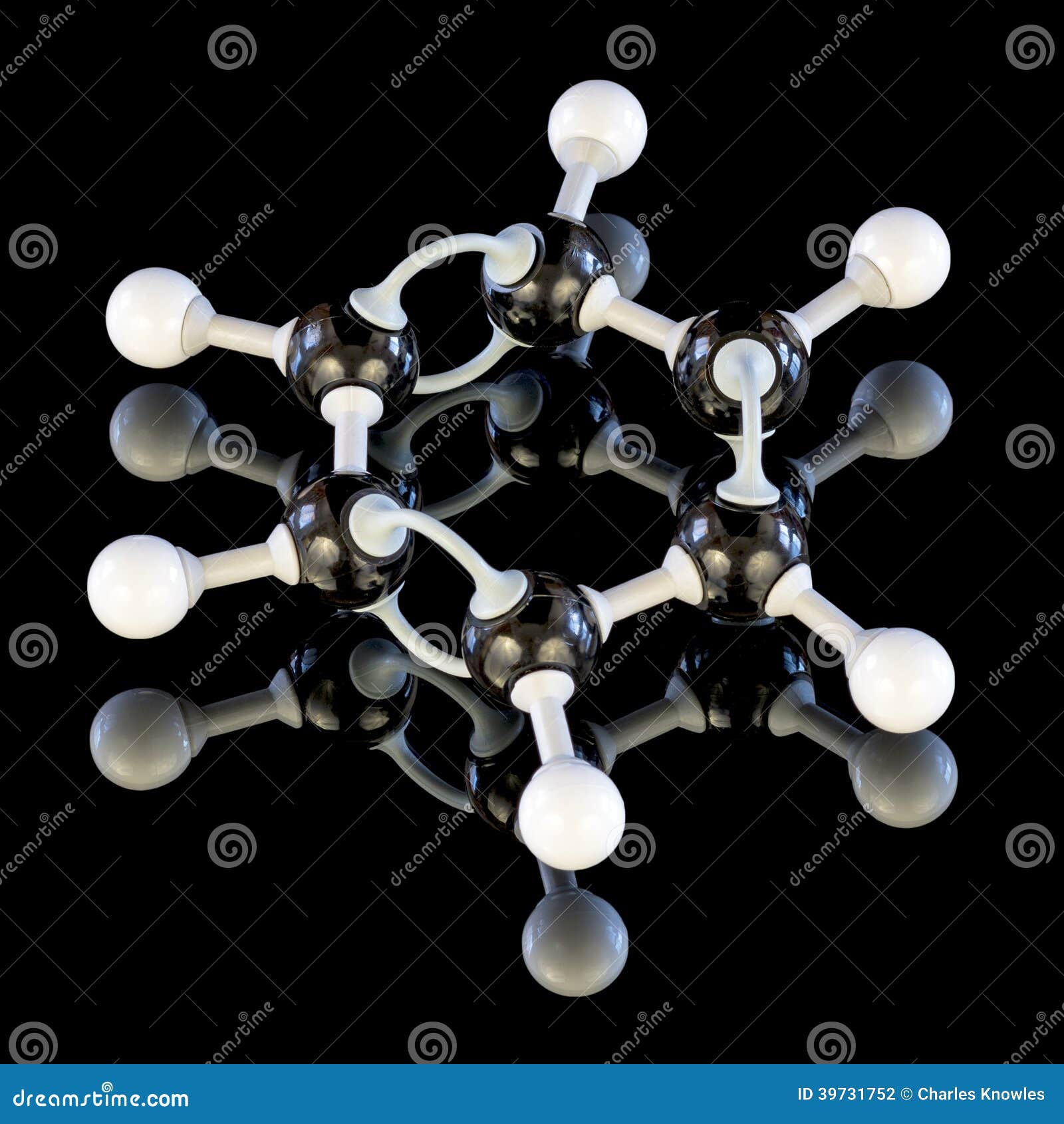 Benzene Molecule 3d, Molecular Structure, Ball And Stick Model ...