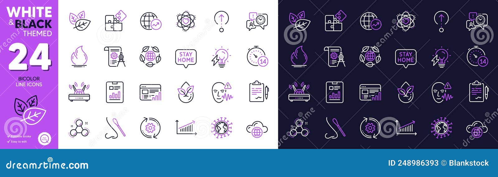 Chemistry Molecule, Cloud Computing and Chart Line Icons for Website ...