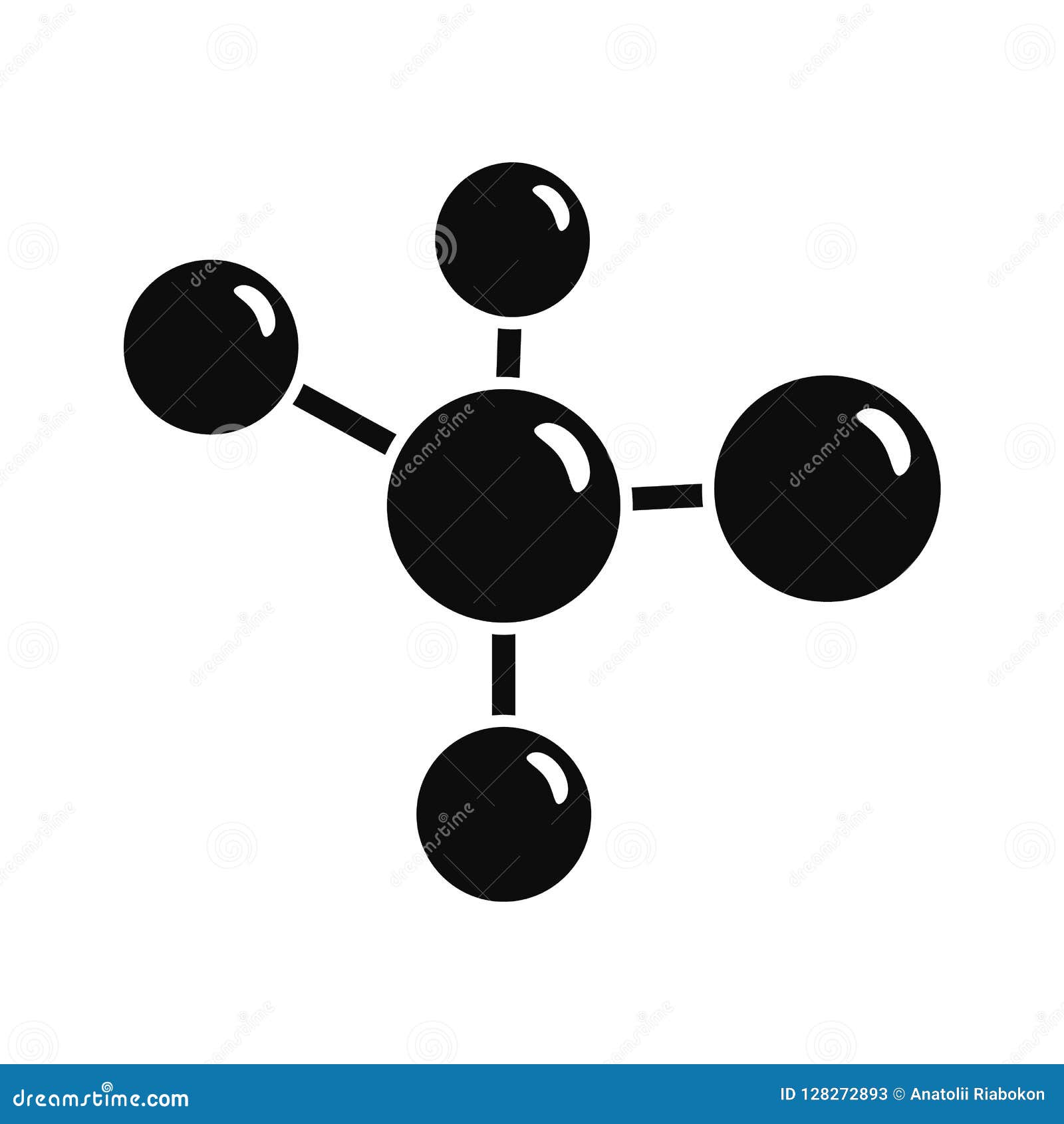 Chemistry Molecule Icon, Simple Style Stock Vector - Illustration of ...