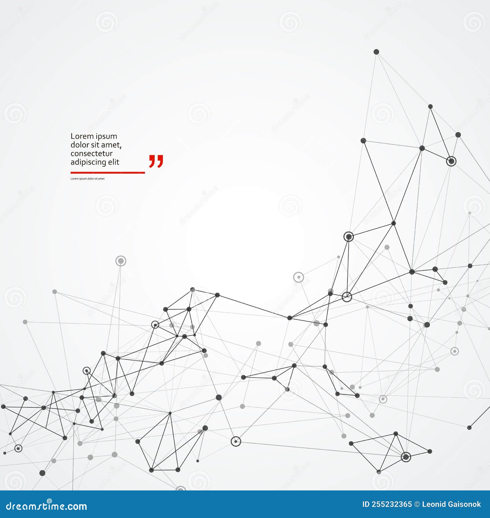 Chemistry Network Decoration. Connect Design with Dots and Polygonal ...