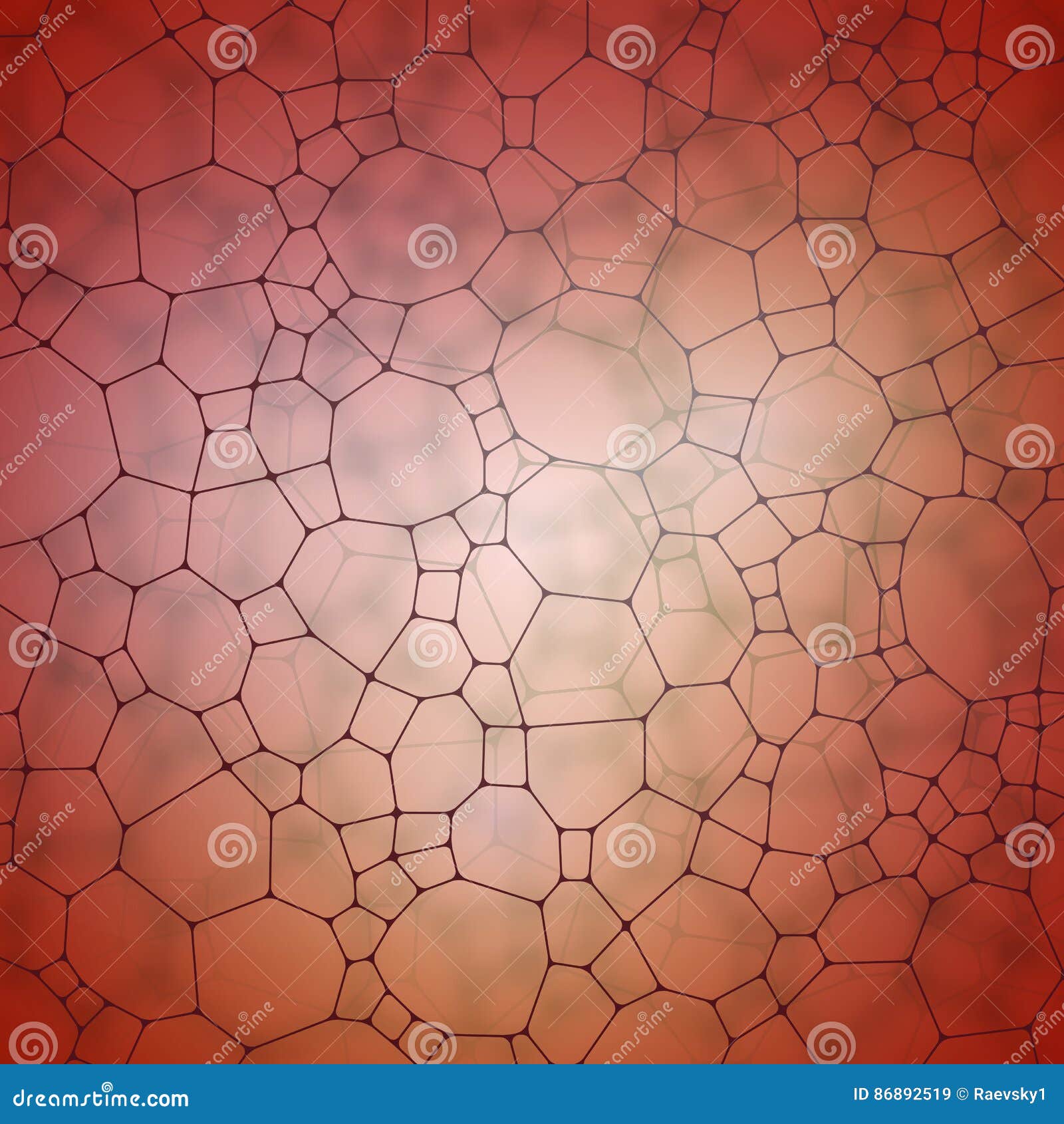 Chemistry Pattern, Polygonal Molecule Structure on Red Background ...