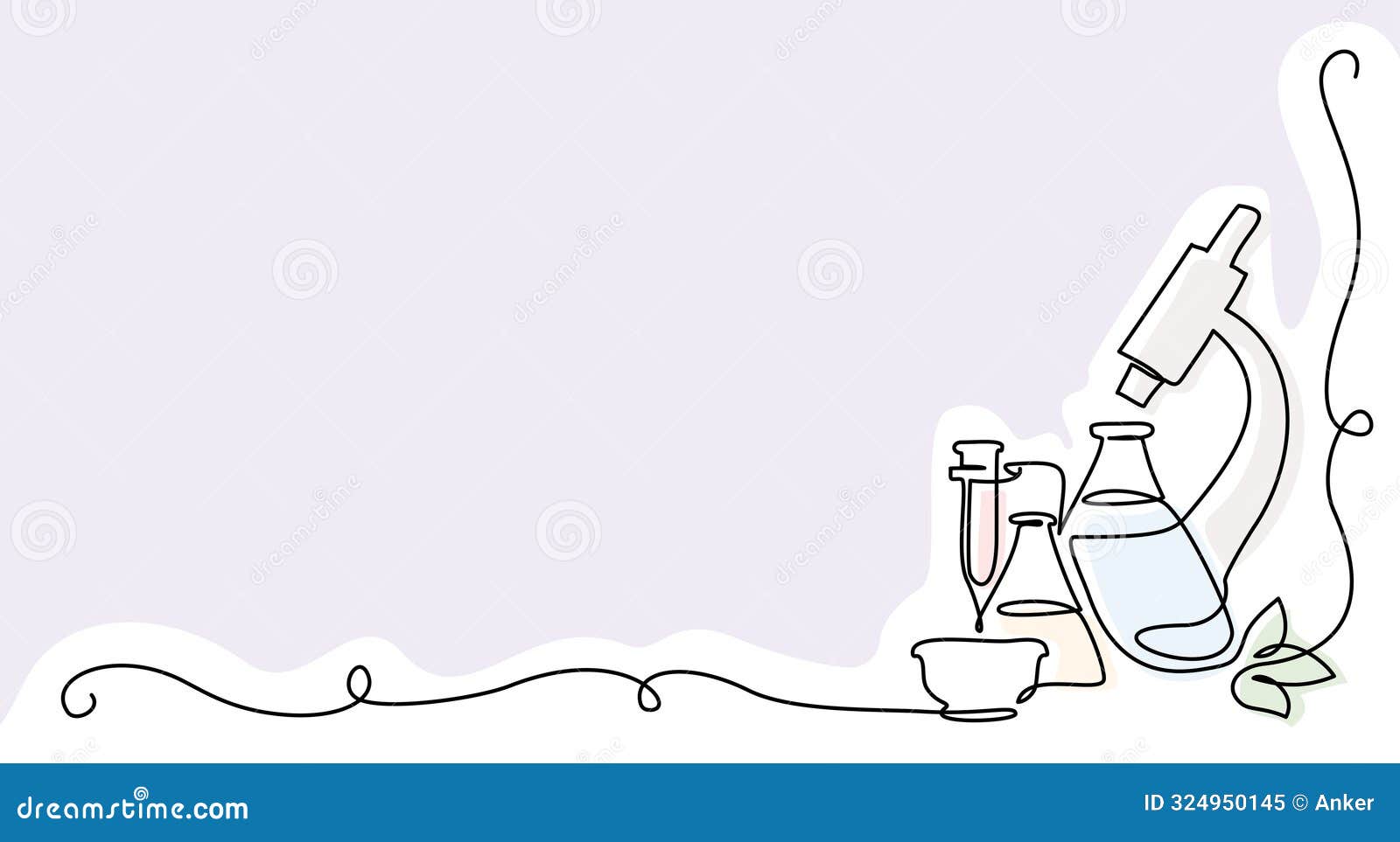 Laboratory Equipment Sketch. Hand Drawn Glass Flask Illustration ...