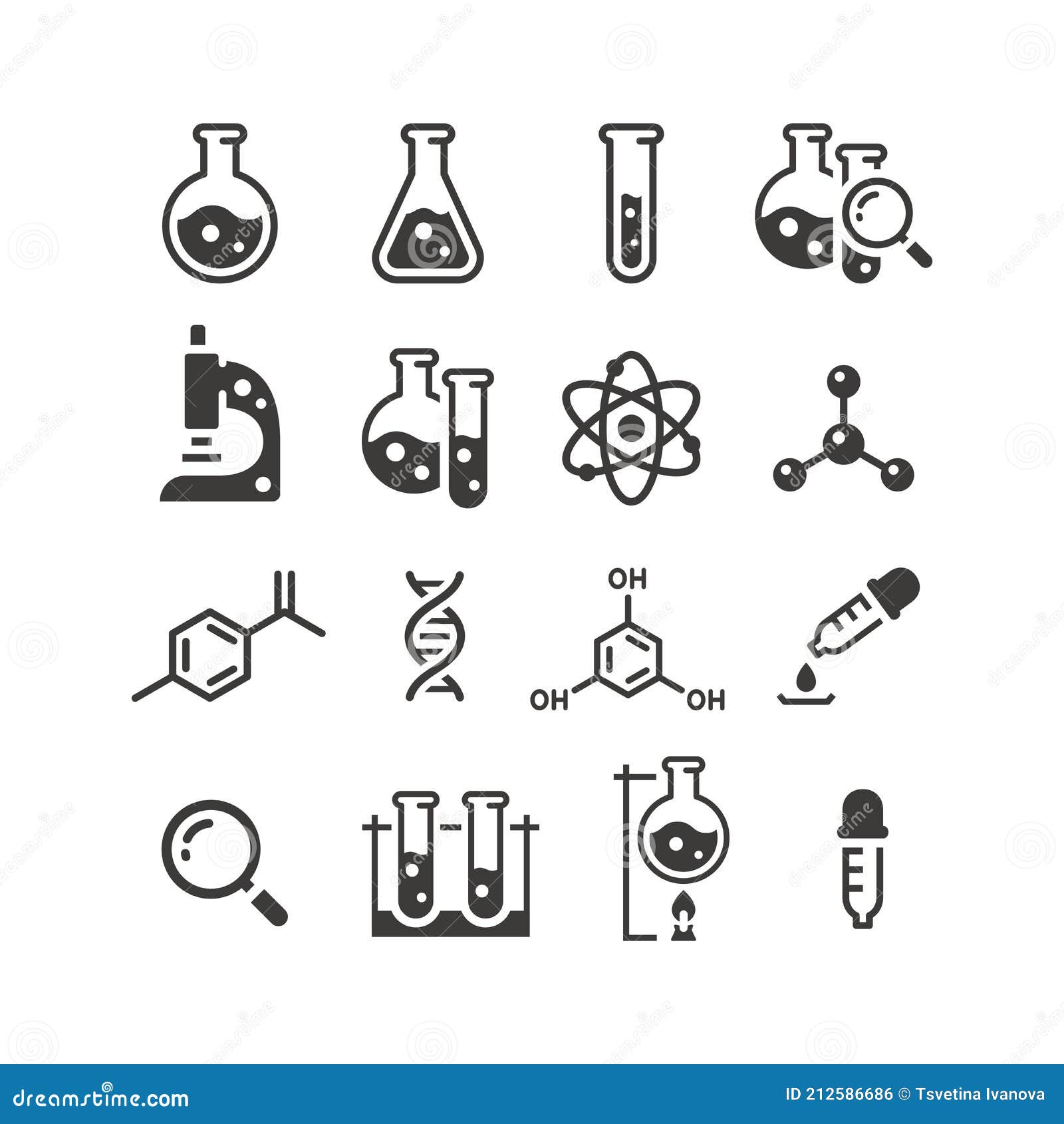 Science Black Icons Set Royalty-Free Stock Photography | CartoonDealer ...