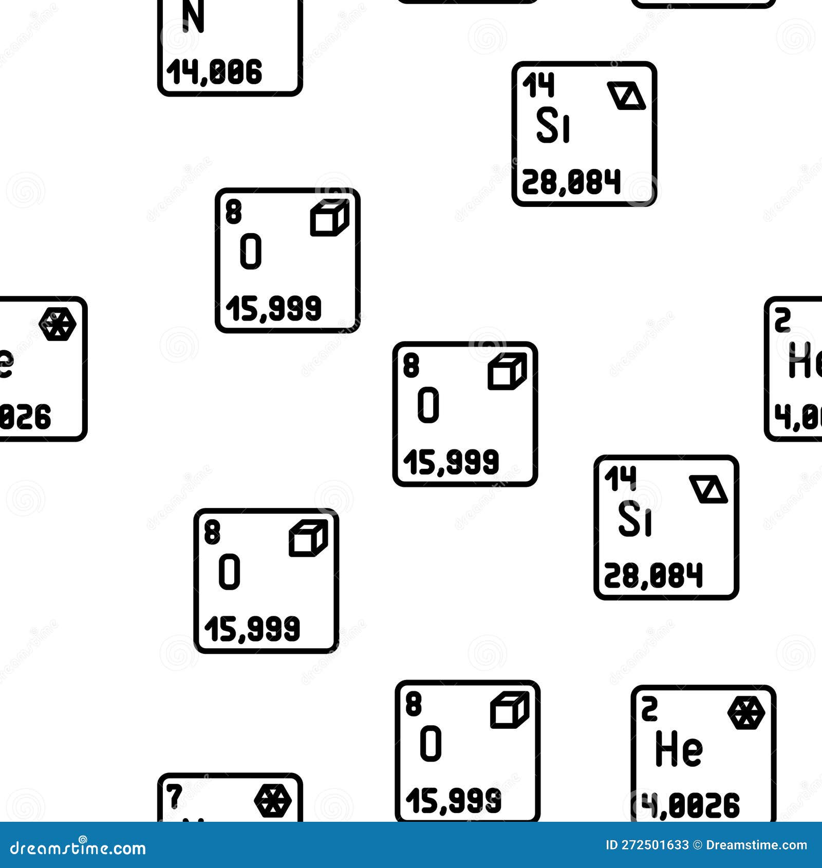 Chemistry Science Chemical Vector Seamless Pattern Stock Vector ...