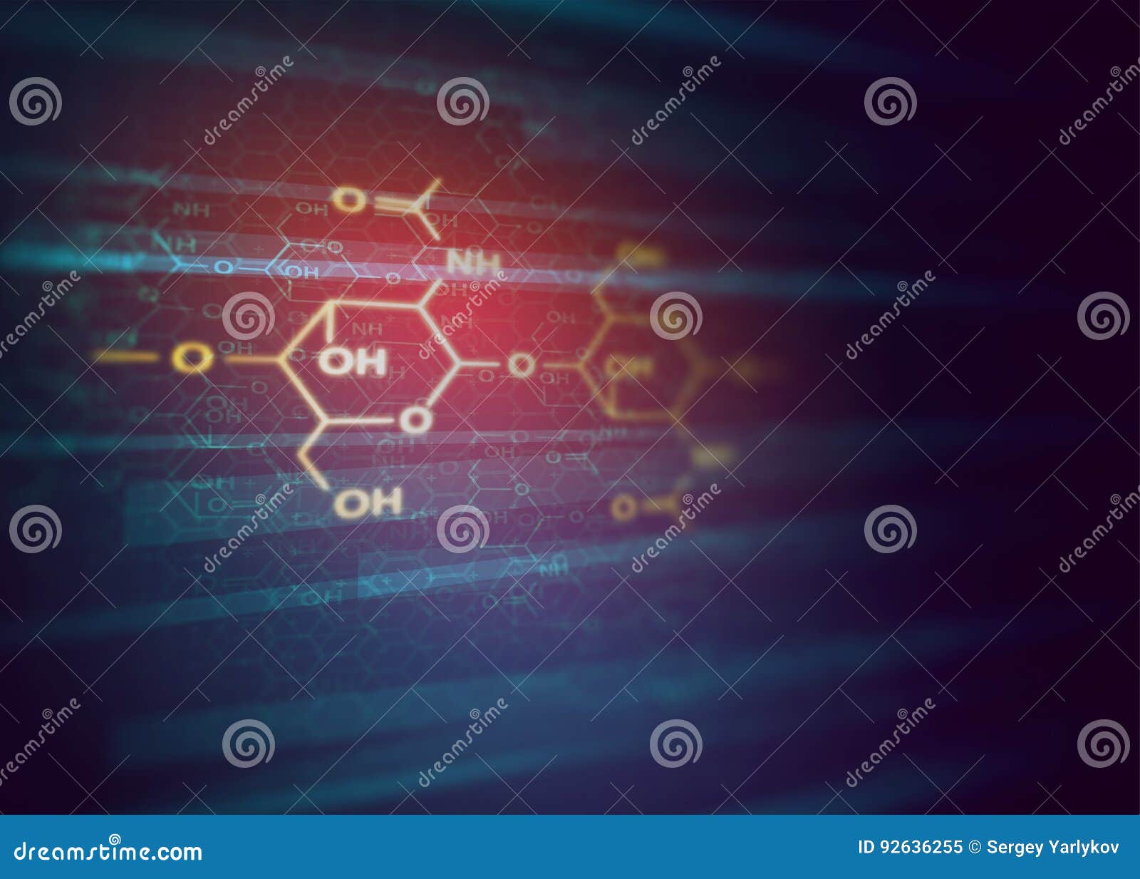 Chemistry Science Chitin Formula - Medical Substance and Molecules ...