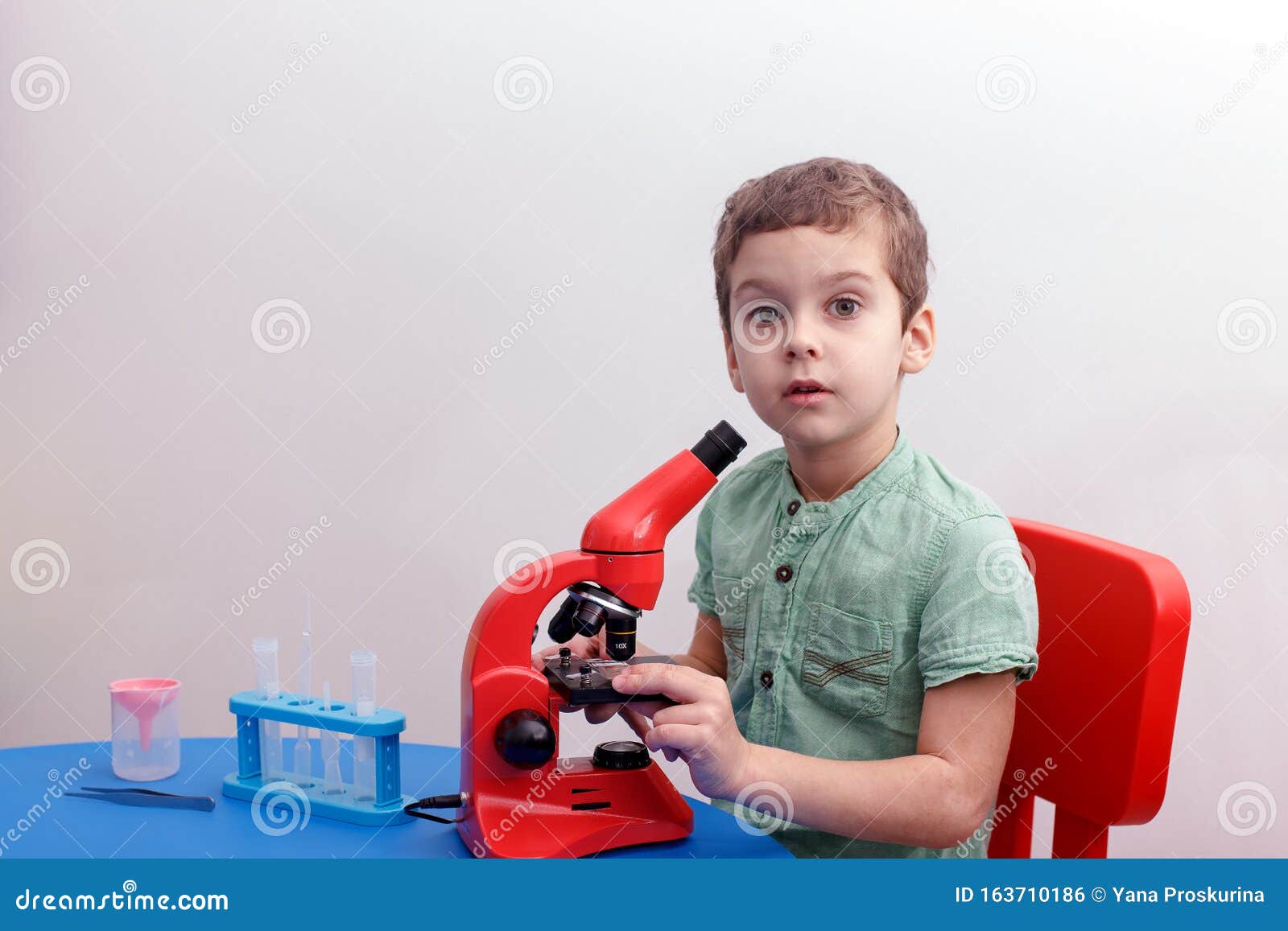 Chemistry. Science. Experiment. Education. Study. Smart Boy Working ...