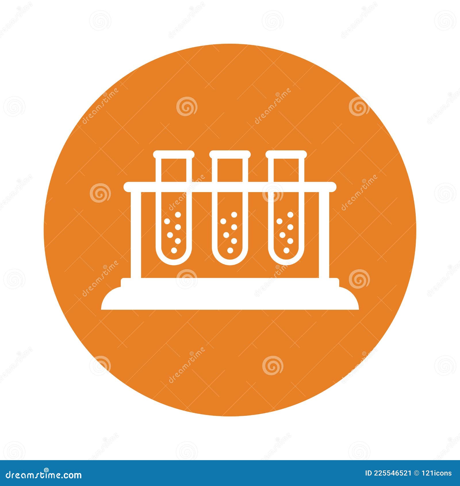 Chemistry, Science, Experiment Icon. Orange Color Vector EPS Stock ...