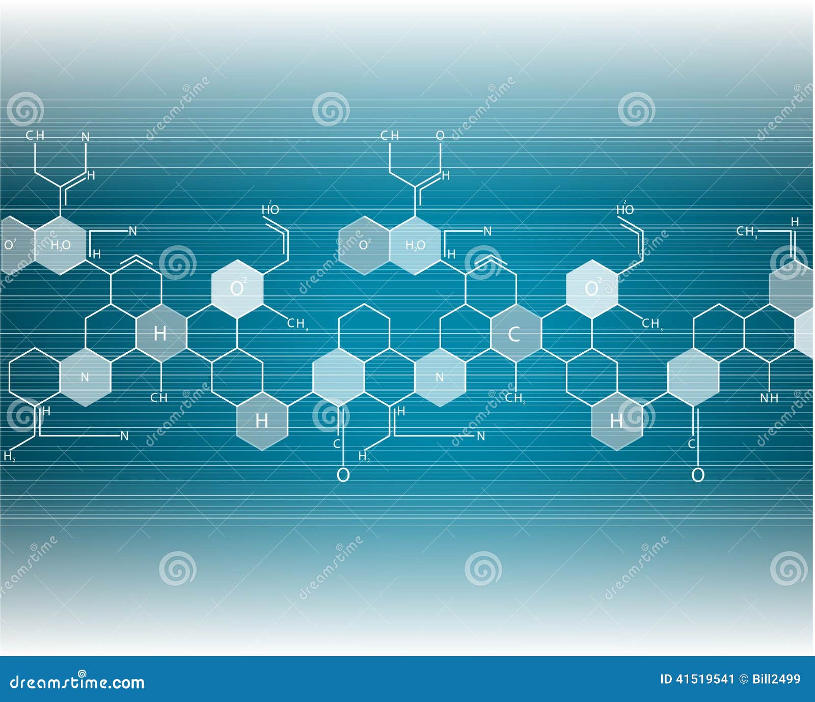 Chemistry Science Vertical Golden Frame. Vector Illustration ...