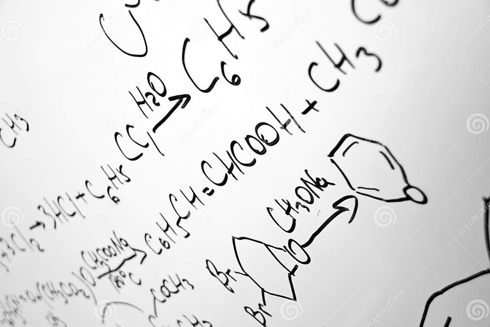 Chemistry science formulas stock image. Image of classroom - 15692913