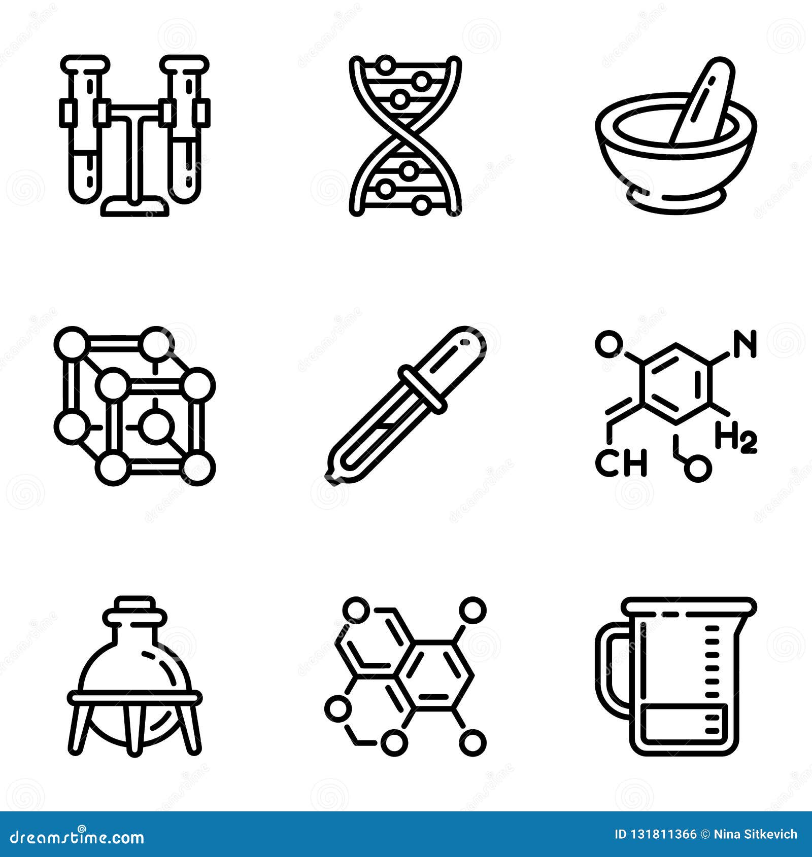 Chemistry Science Icon Set, Outline Style Stock Vector - Illustration ... Chemistry Science Icon Set, Outline Style Stock Vector - Illustration ...