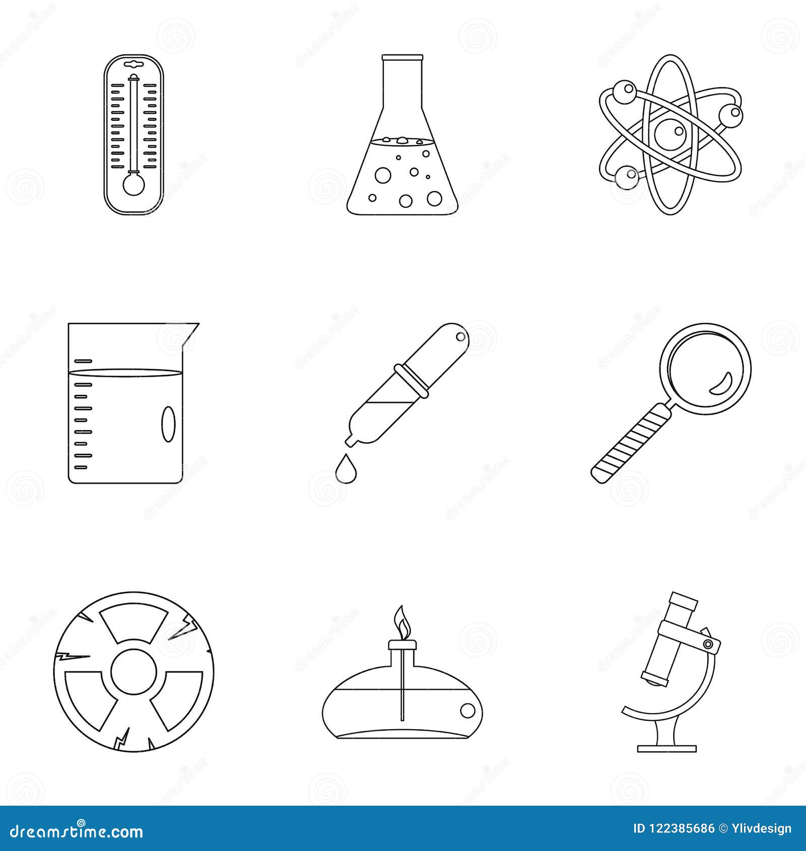 Chemistry Science Icon Set, Outline Style Stock Vector - Illustration ... Chemistry Science Icon Set, Outline Style Stock Vector - Illustration ...