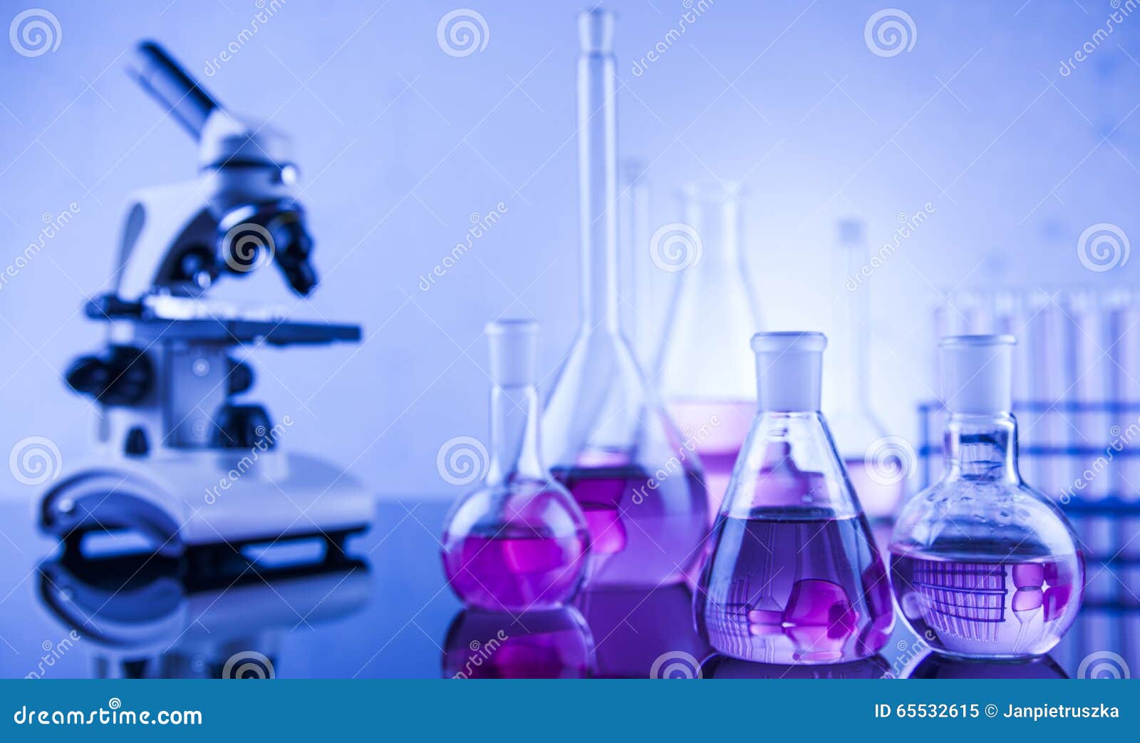 Chemistry Science, Laboratory Glassware Background Stock Image - Image ...