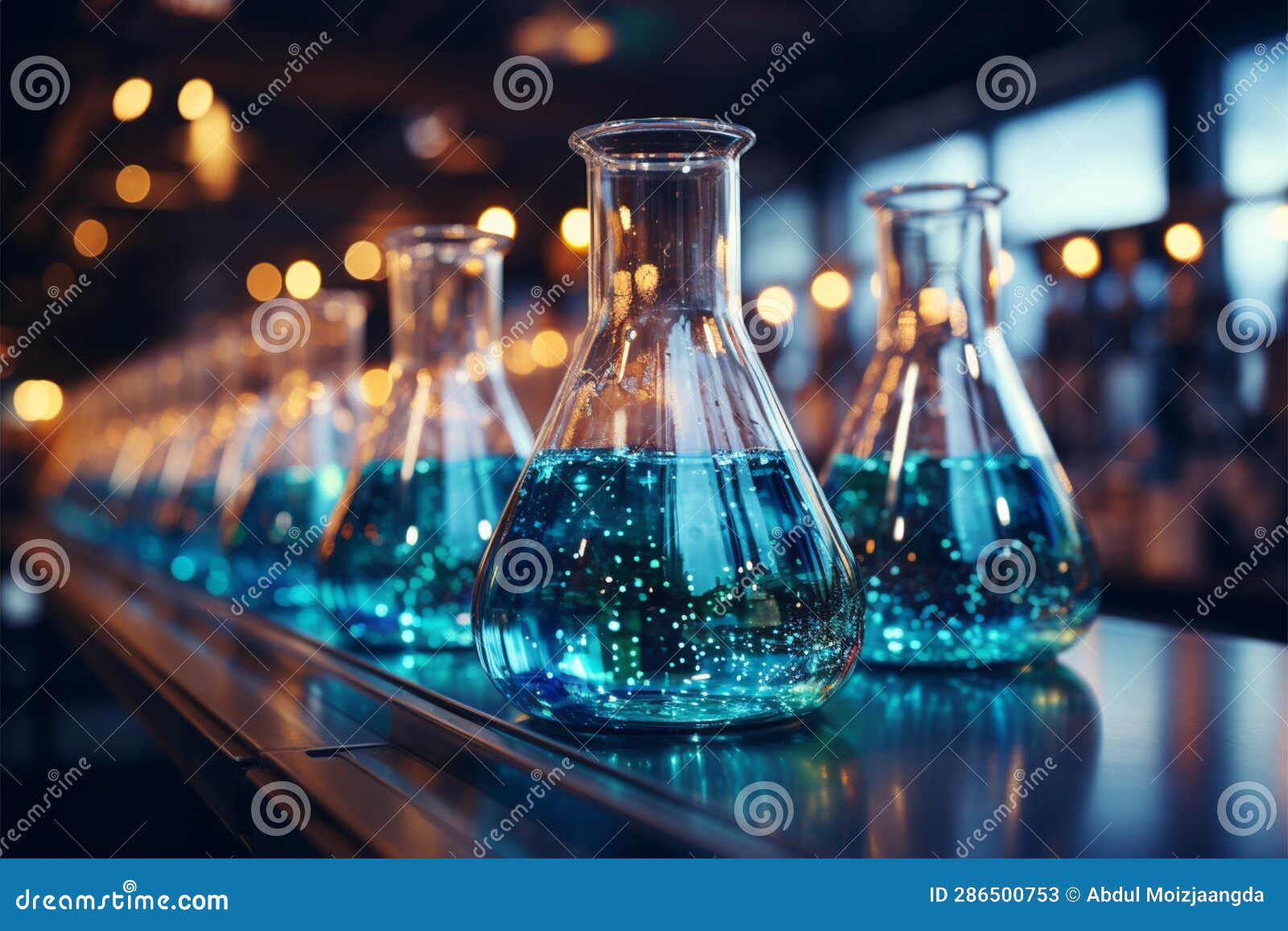 Chemistry Science Theme with a Captivating Laboratory Glassware ...