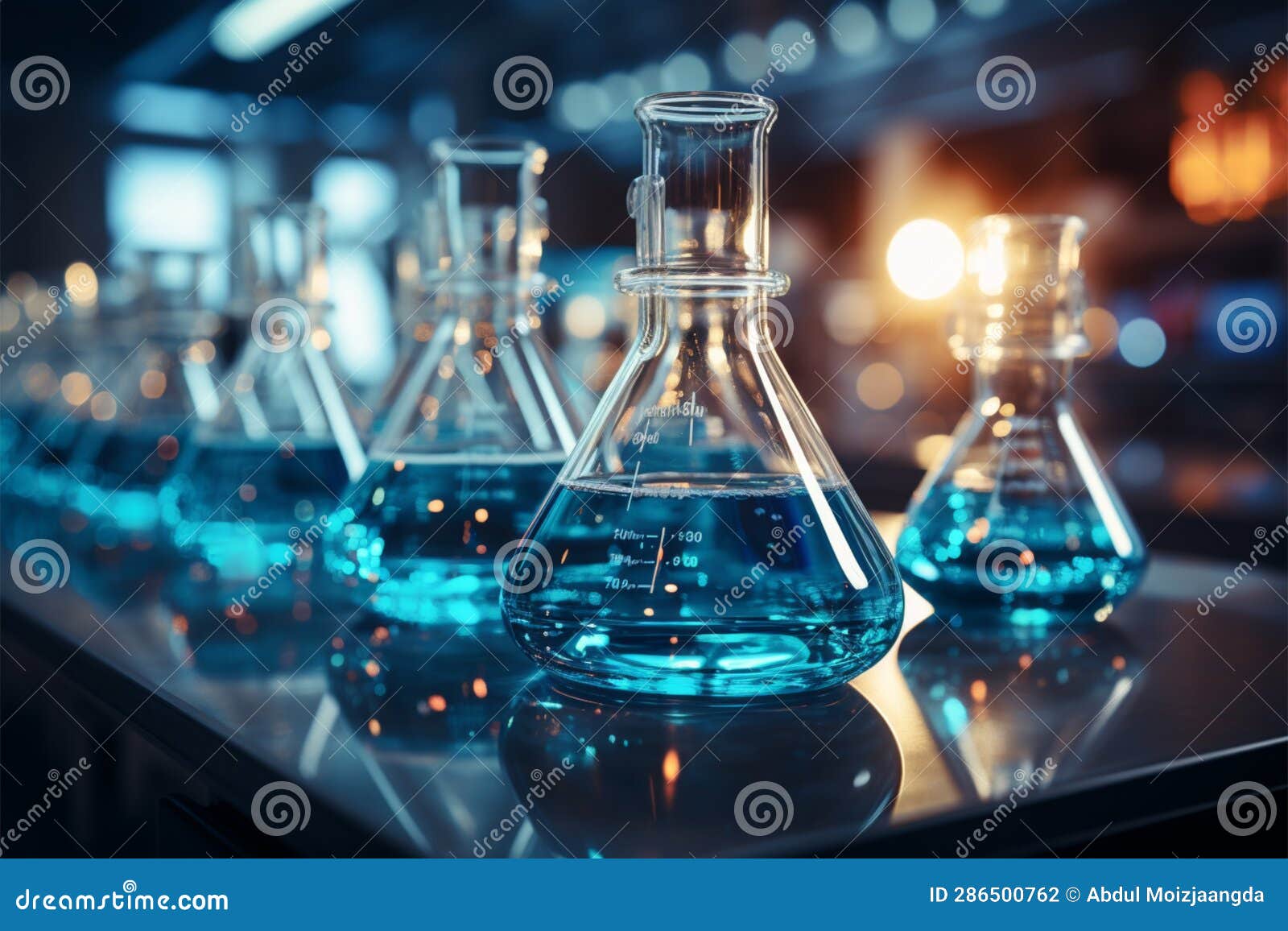 Sci Fi Theme Laboratory Glass Tube. Concept For High Tech Background ...