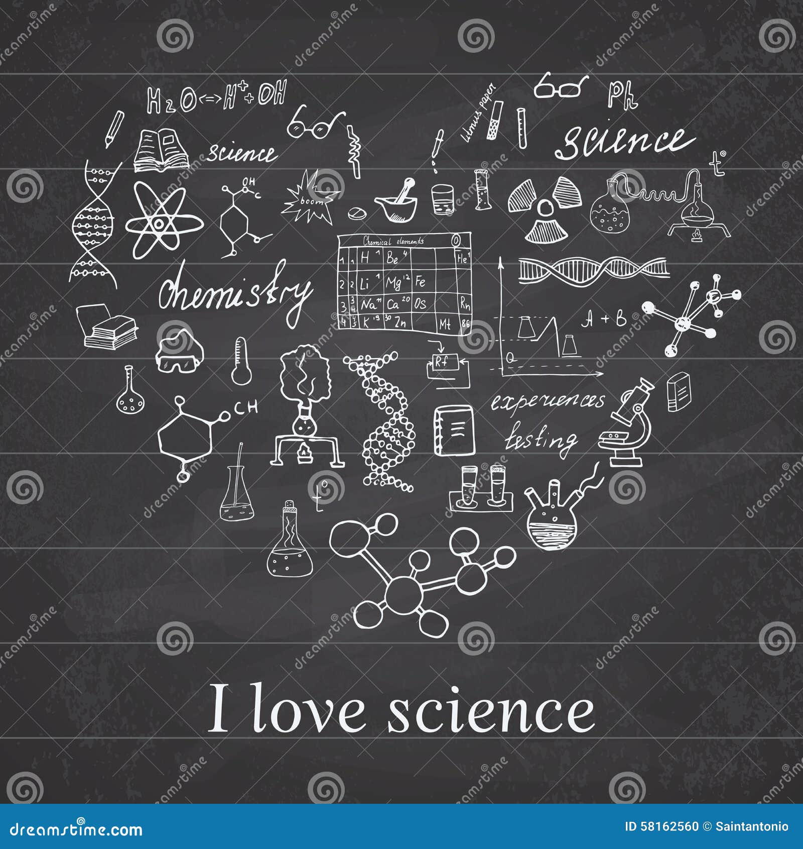 Physics And Sciense Seamless Pattern With Sketch Elements Hand Drawn ...