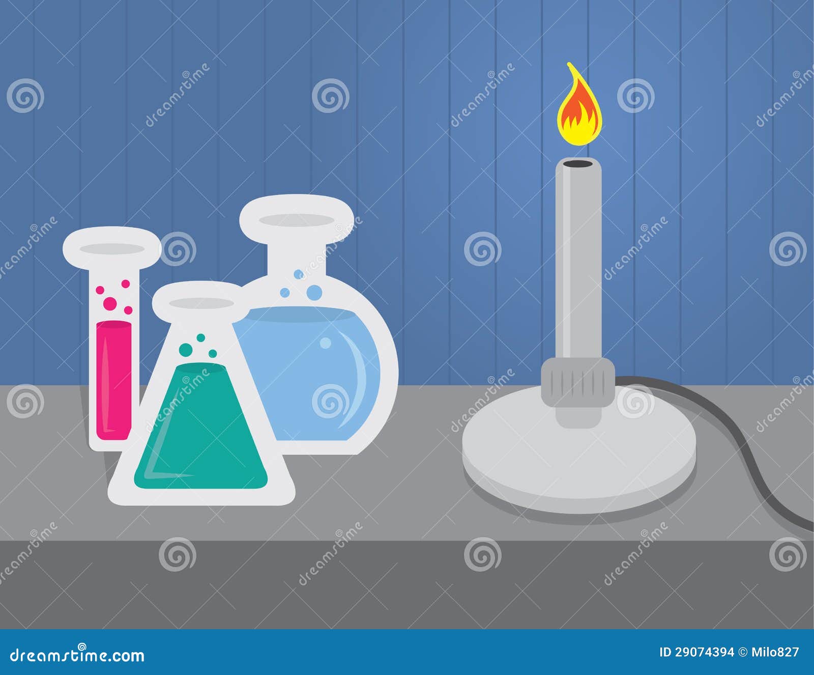 Chemistry Set stock vector. Illustration of purple, light - 29074394