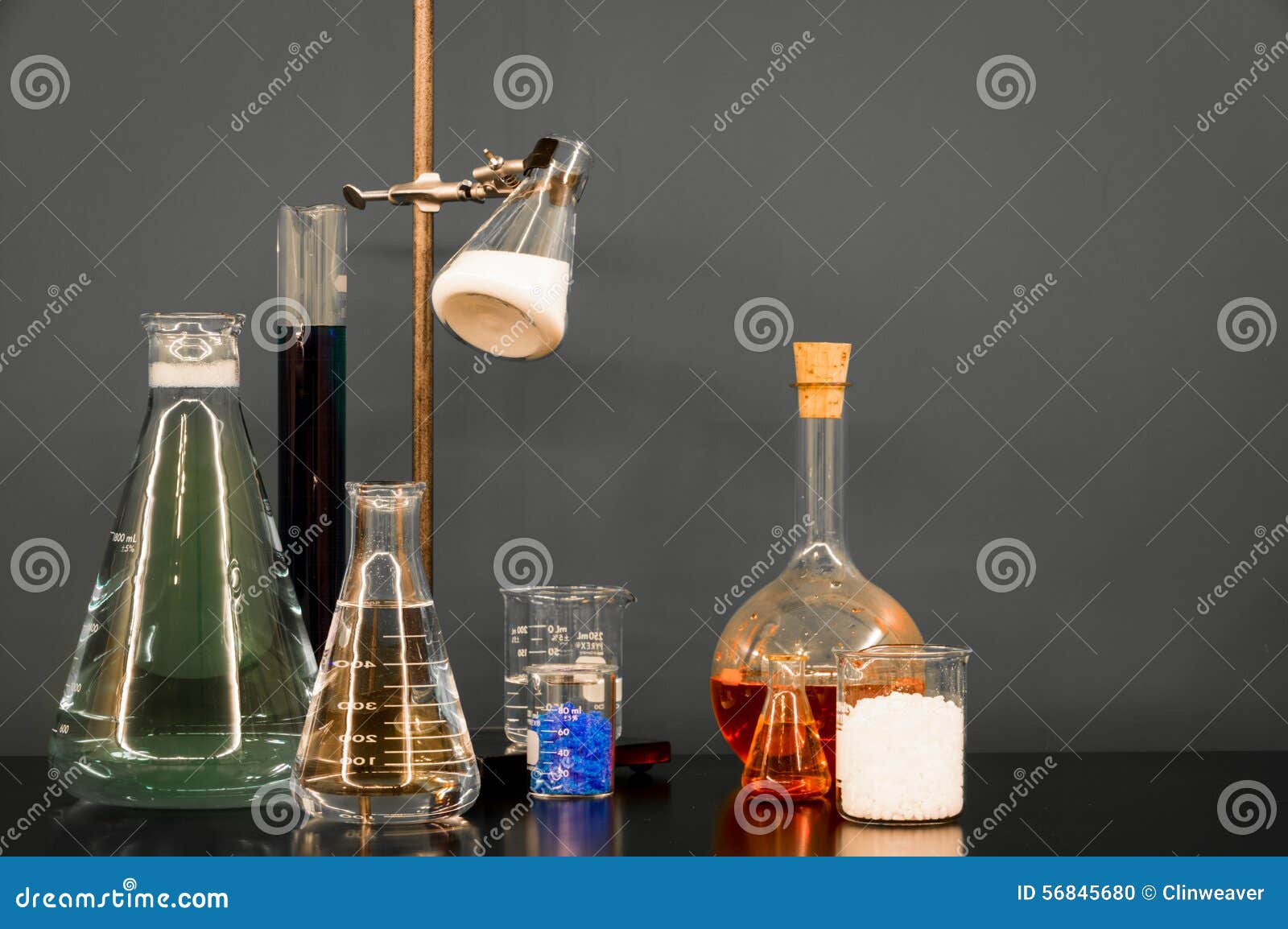 Chemistry Set stock photo. Image of chemist, flasks, crystals - 56845680