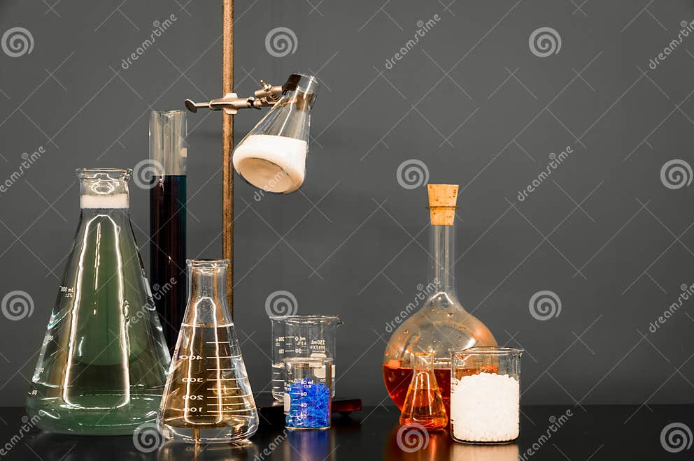 Chemistry Set stock photo. Image of chemist, flasks, crystals - 56845680