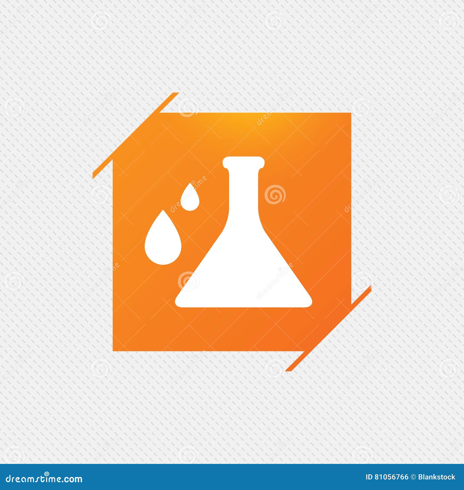 Chemistry Sign Icon. Bulb Symbol with Drops Stock Vector - Illustration ...