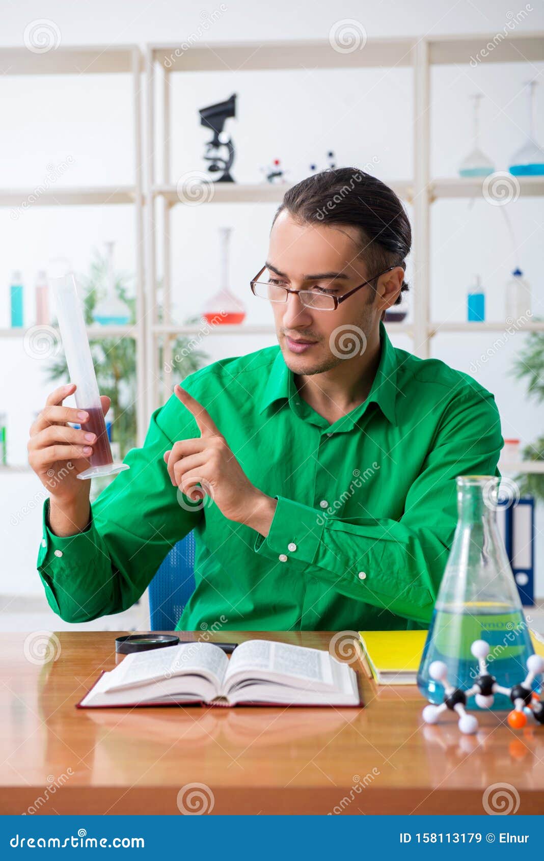 Chemistry Student Studying for Exams Stock Image - Image of discussing ...
