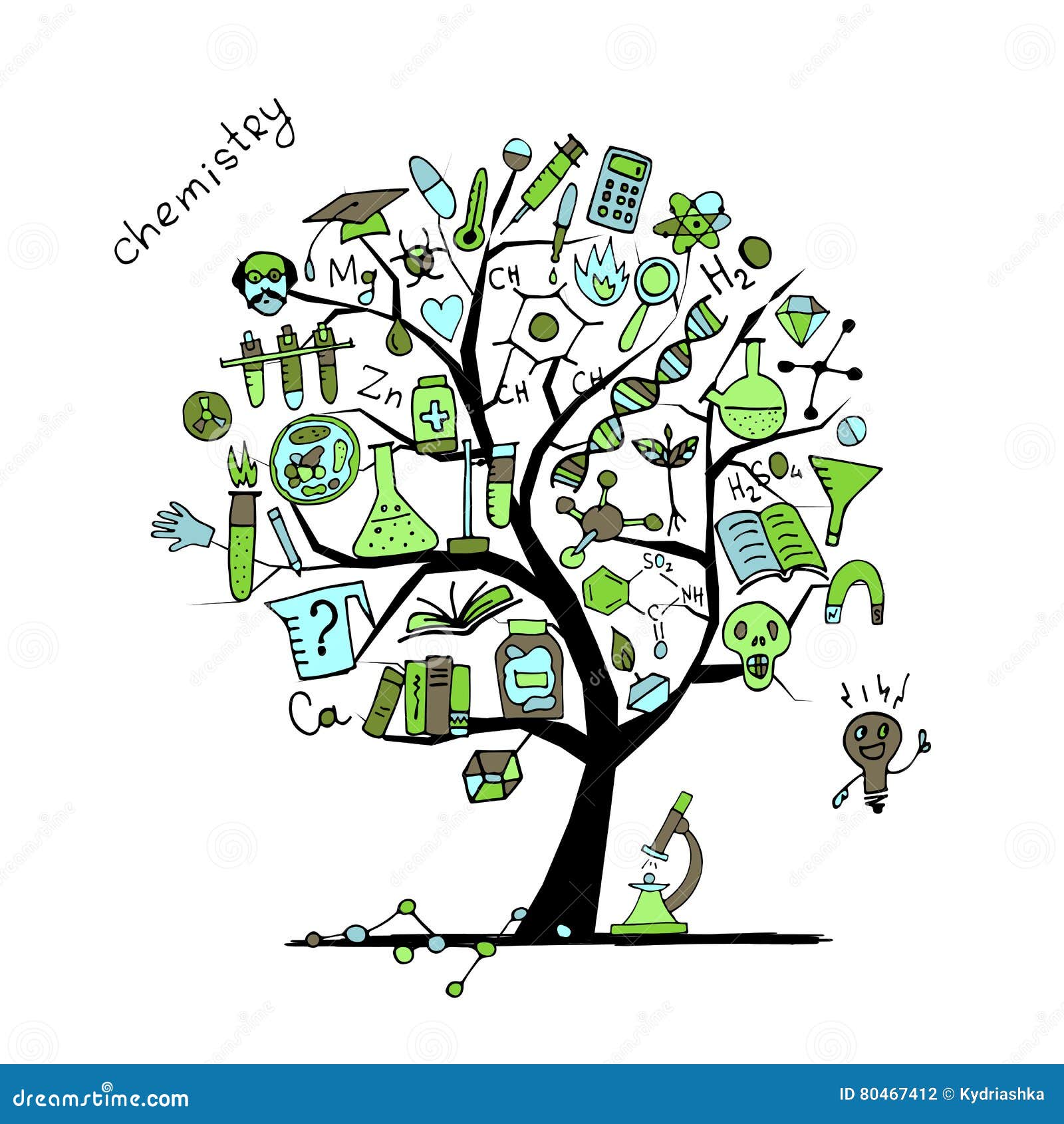 Chemistry Tree Concept for Your Design Stock Vector - Illustration of ...