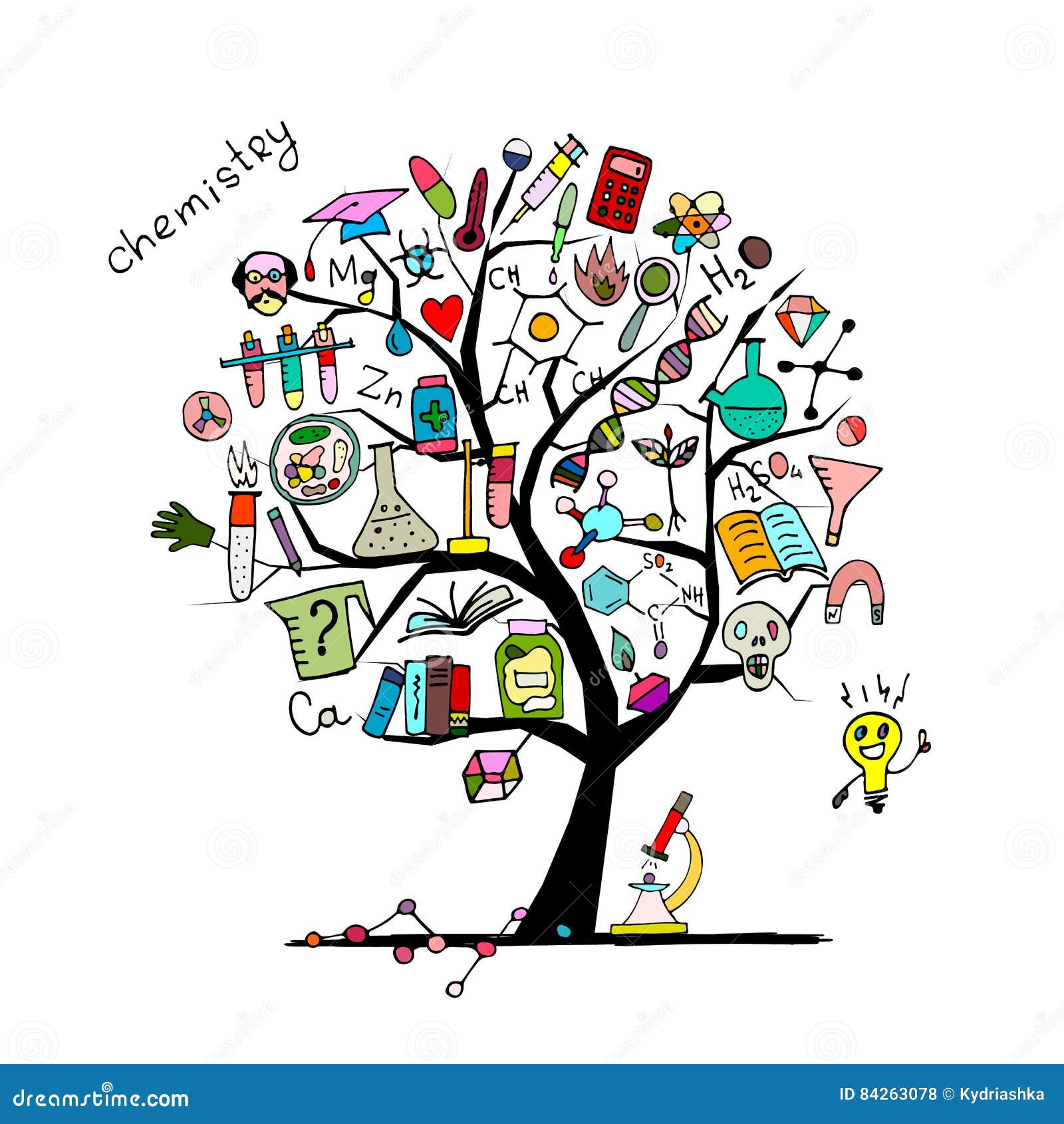 Chemistry Tree Concept for Your Design Stock Vector - Illustration of ...