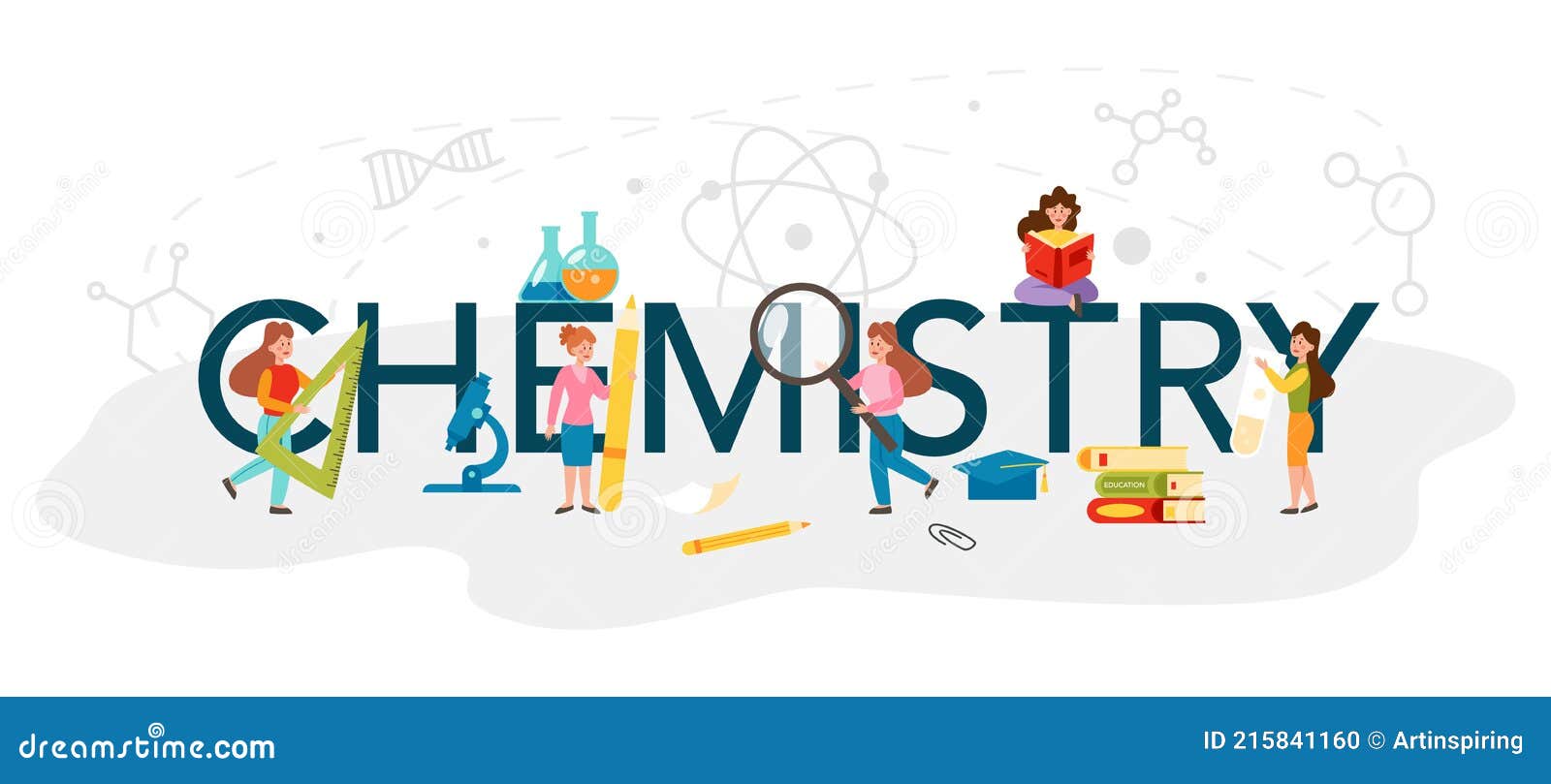 Chemistry Typographic Header. Chemistry Lesson, Chemical Element ...