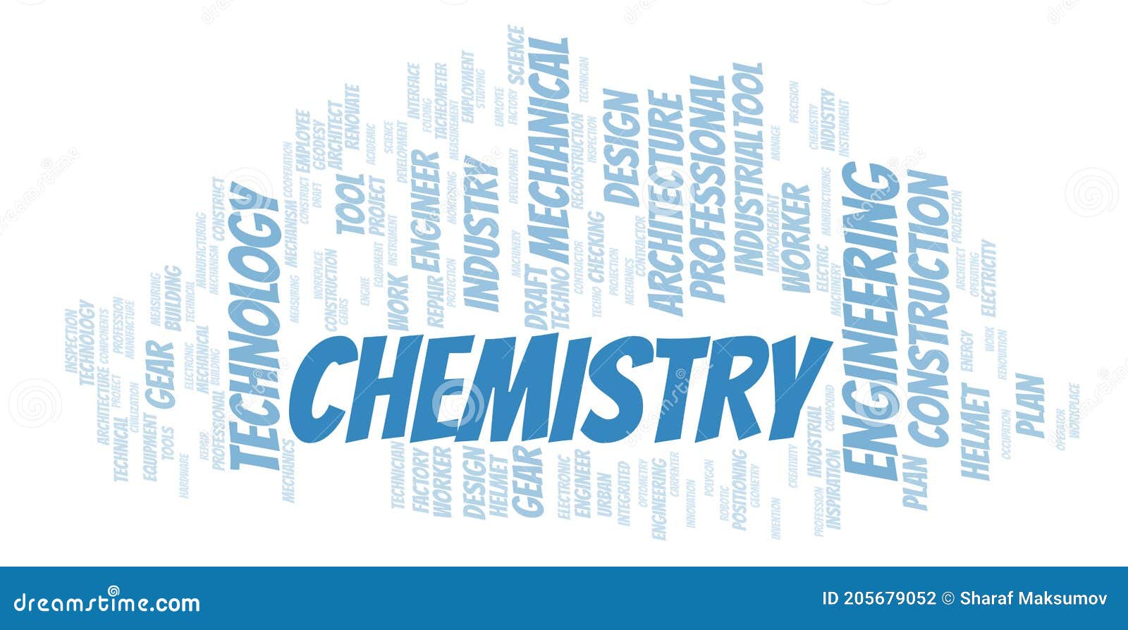 Chemistry Typography Word Cloud Create with the Text only Stock ...