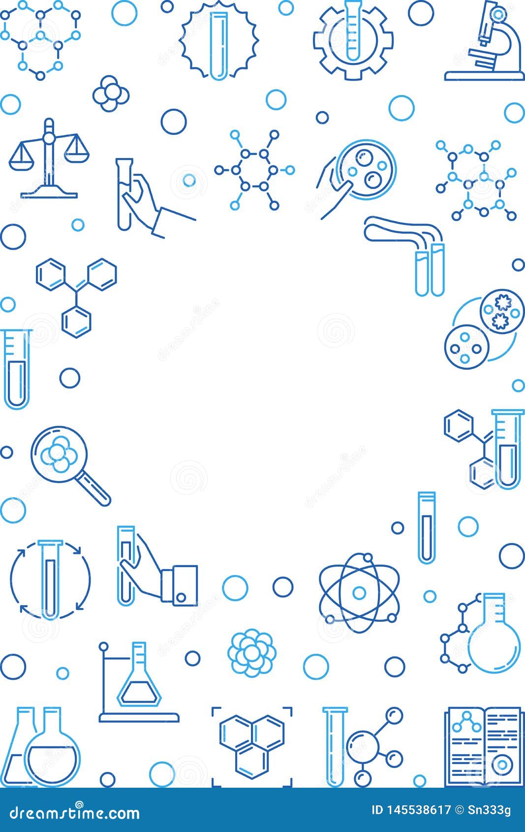 Chemistry Vertical Vector Linear Colorful Concept Banner ...