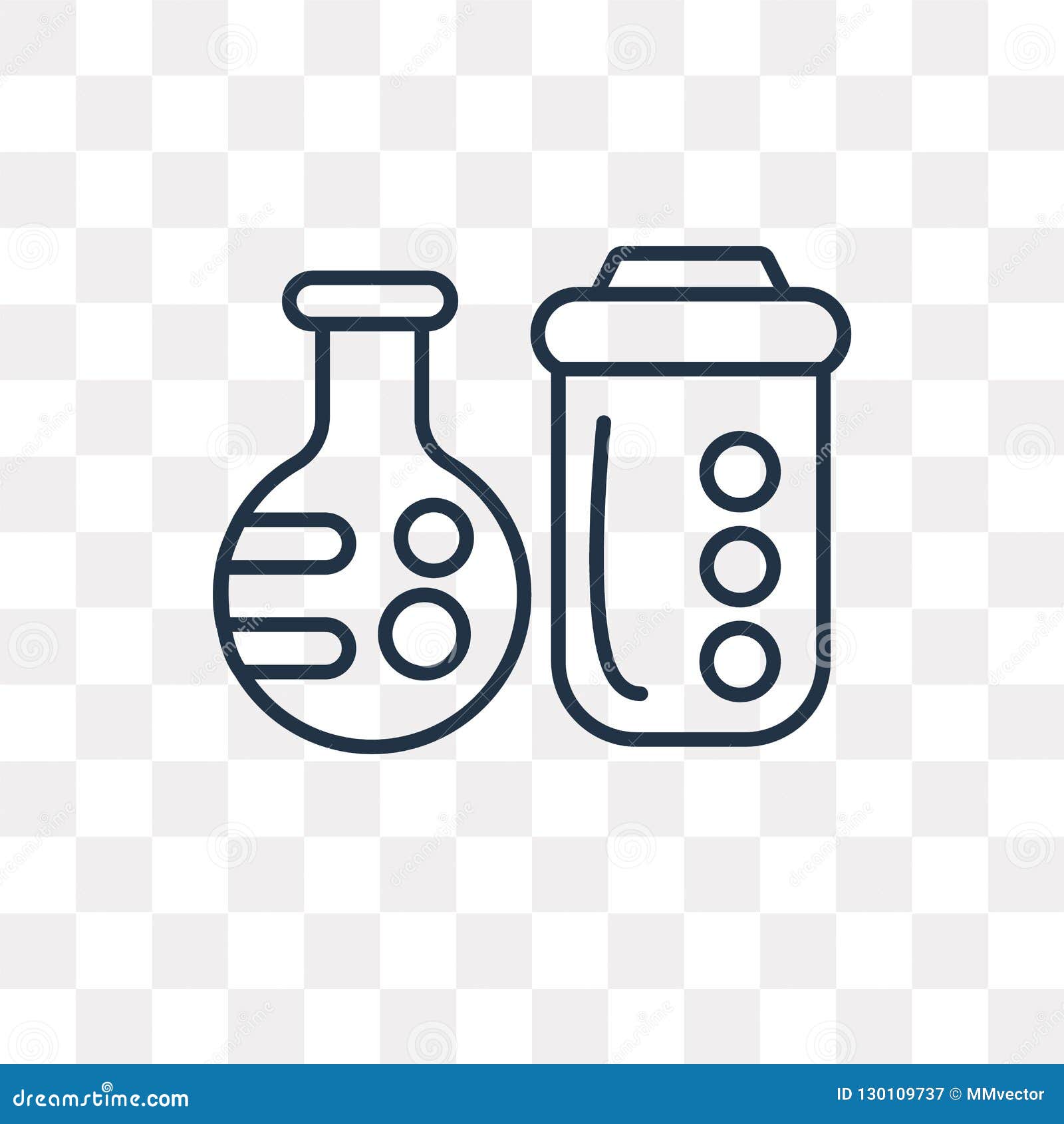 Chemistry Vector Icon Isolated on Transparent Background, Linear Stock ...