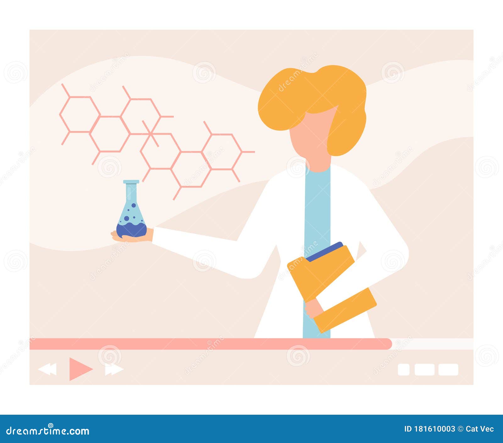 Chemistry Video Tutorial in Internet, Chemical Experiment Vector ...