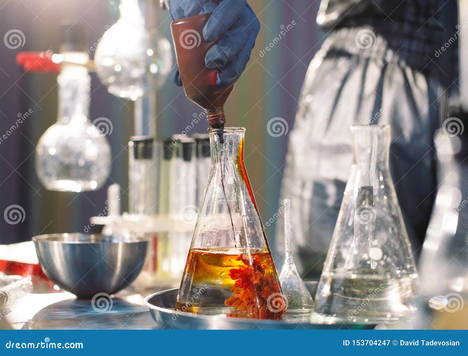 Chemists Make Drugs in the Laboratory at Home Stock Image - Image of ...